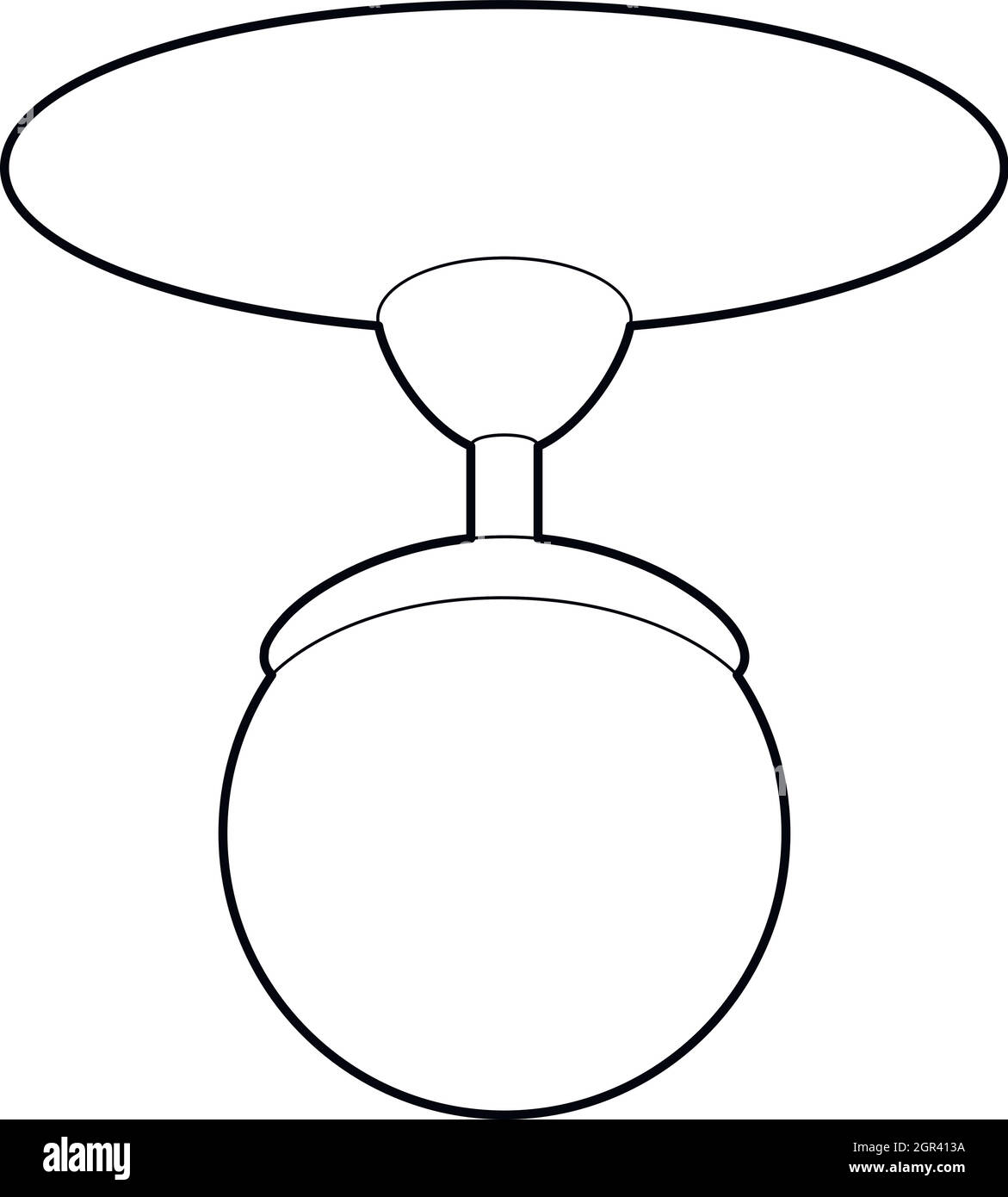 Outline style icon round Stock Vector Images - Alamy