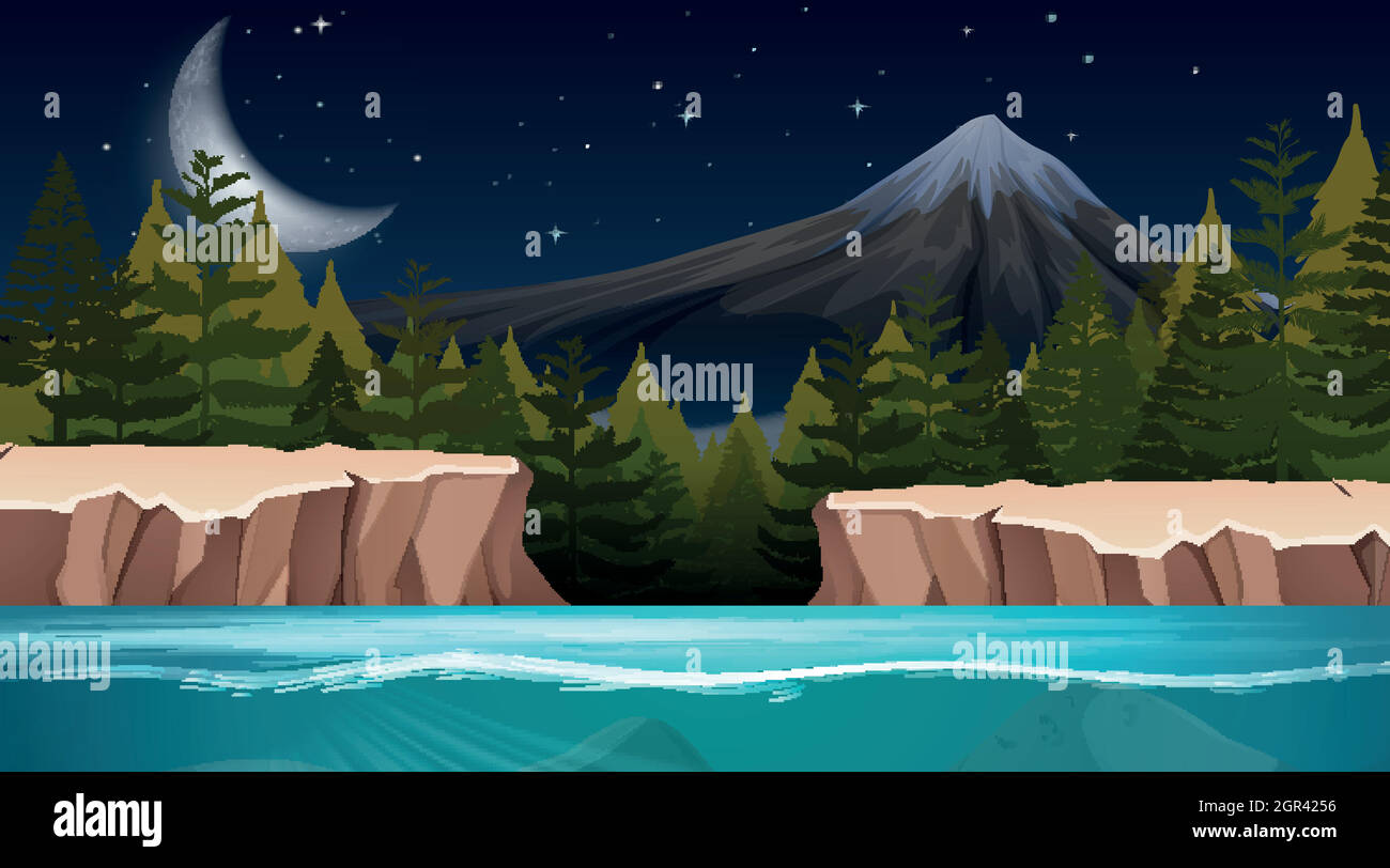 Natural environment scenes landscape Stock Vector Image & Art - Alamy