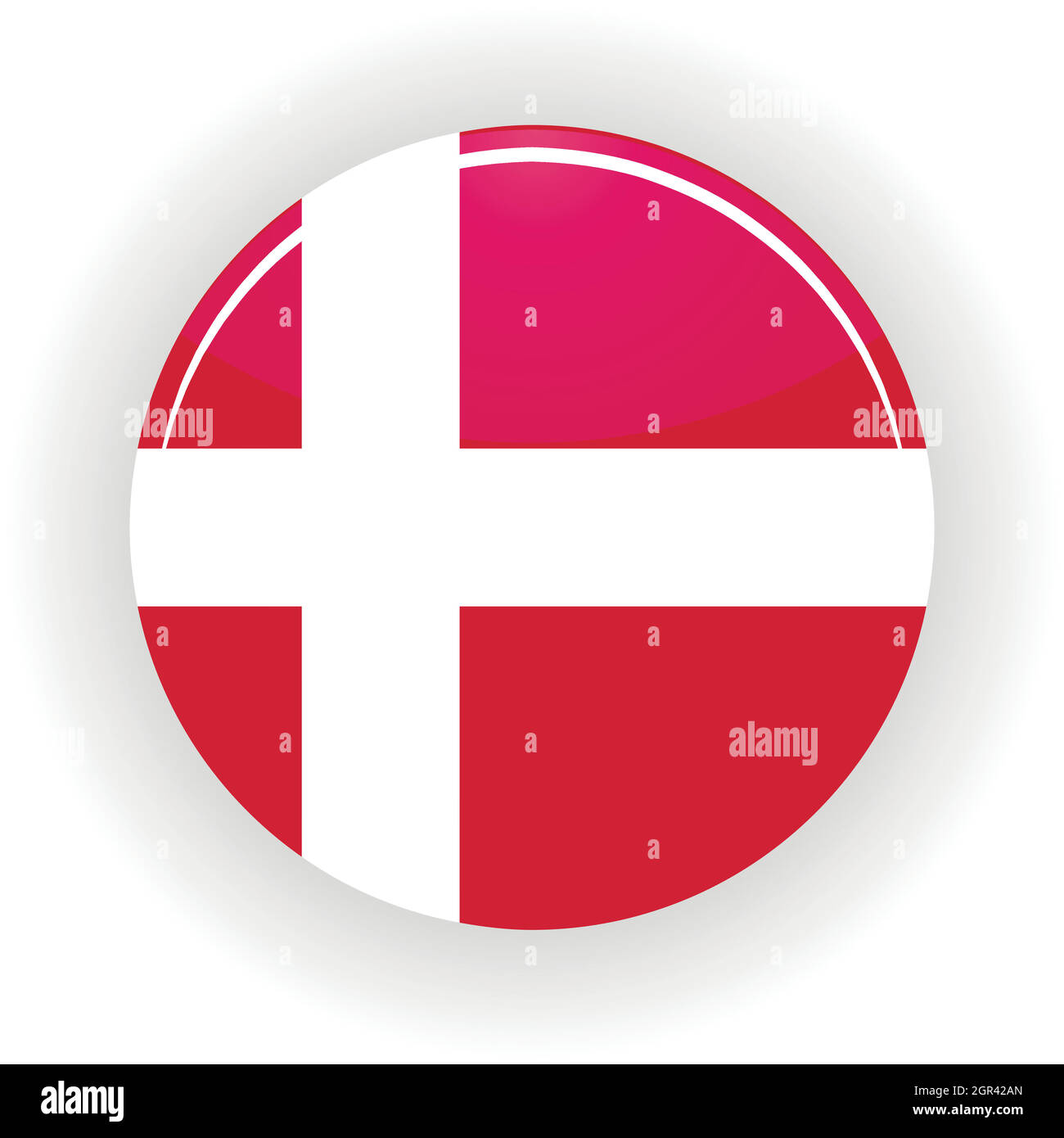 Denmark round circle flag Stock Vector Images - Alamy