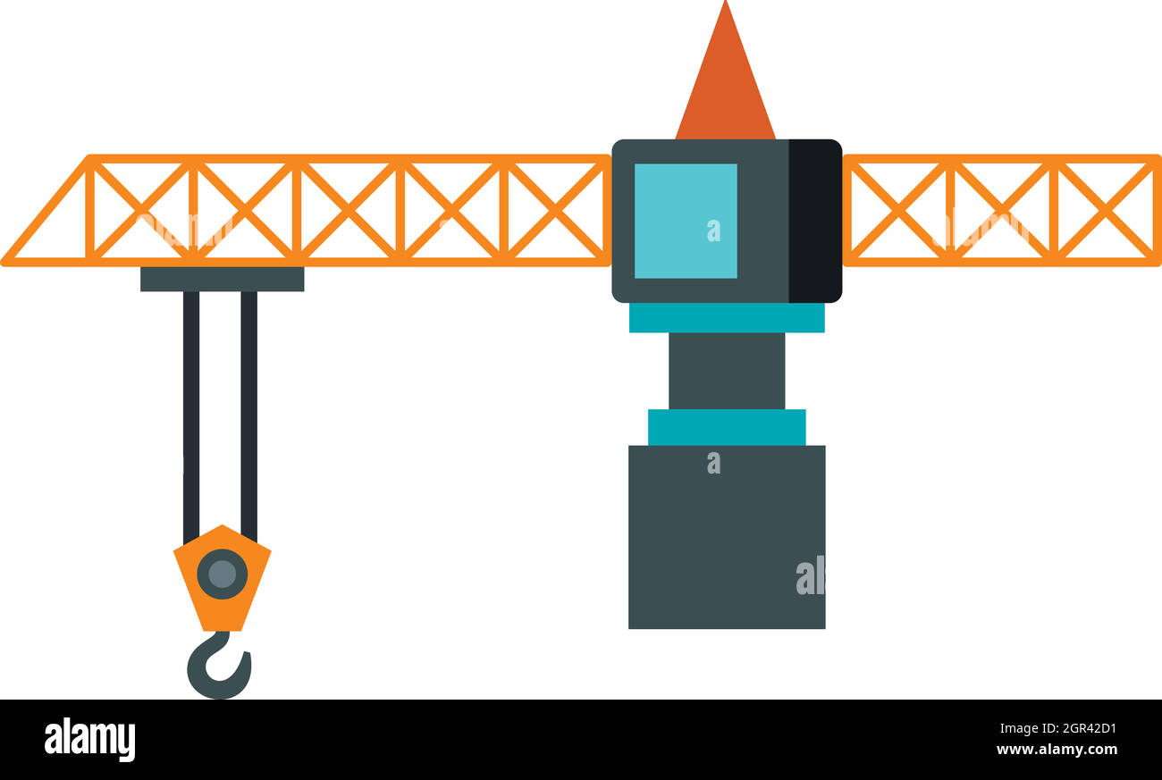 Crane icon, flat style Stock Vector Image & Art - Alamy