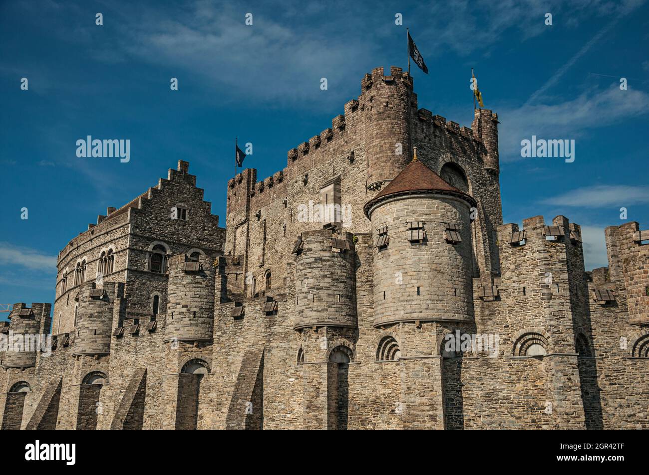 Gravensteen castle in old town hi-res stock photography and images - Alamy