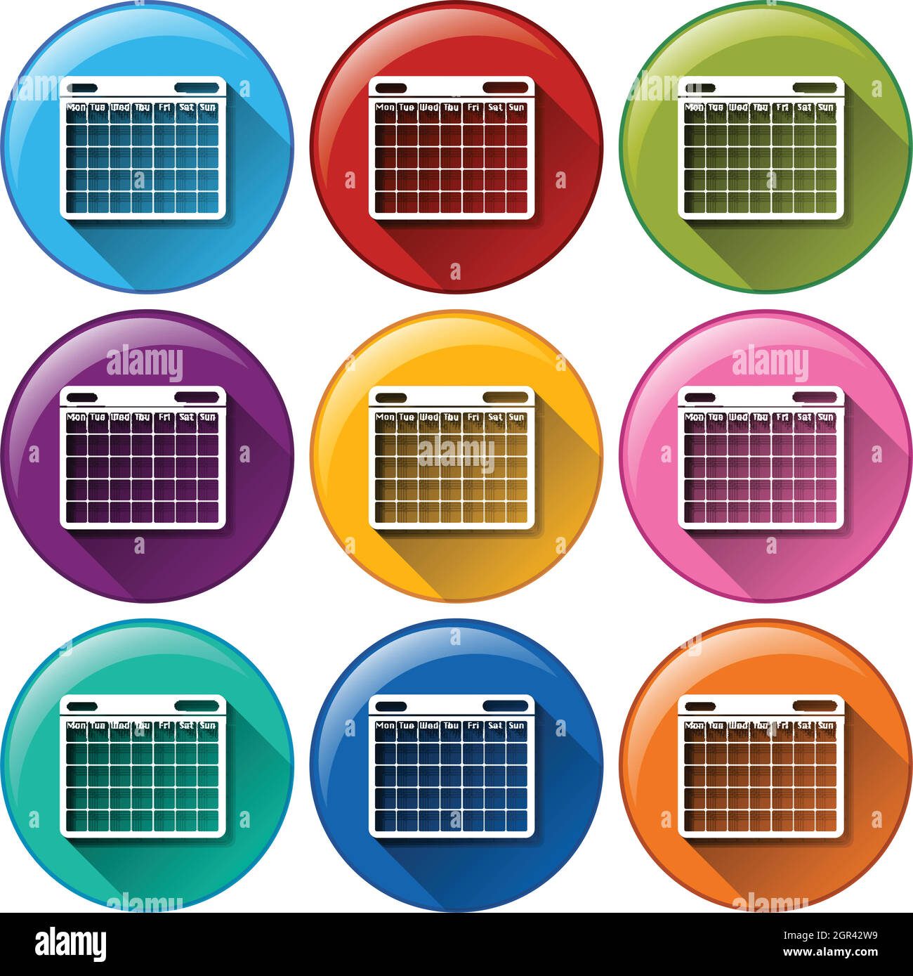 Artistic calendar icon Stock Vector Images - Alamy
