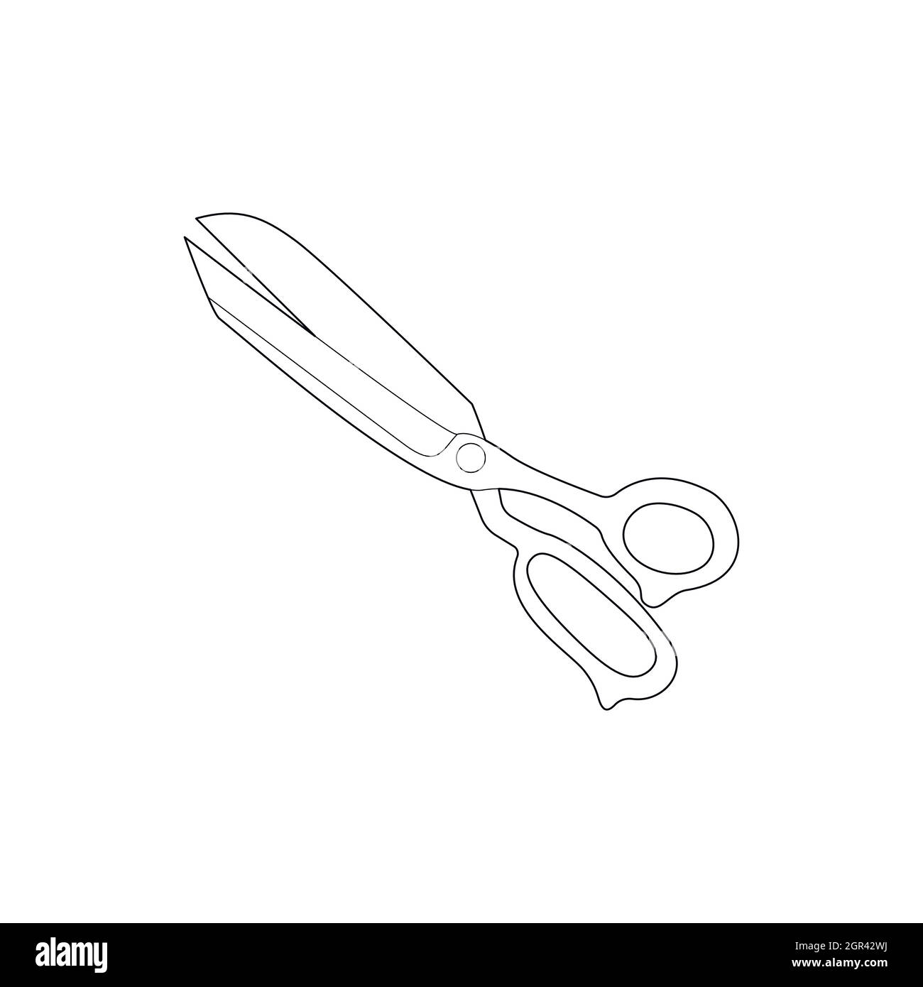 Scissors icon, outline style Stock Vector Image & Art - Alamy