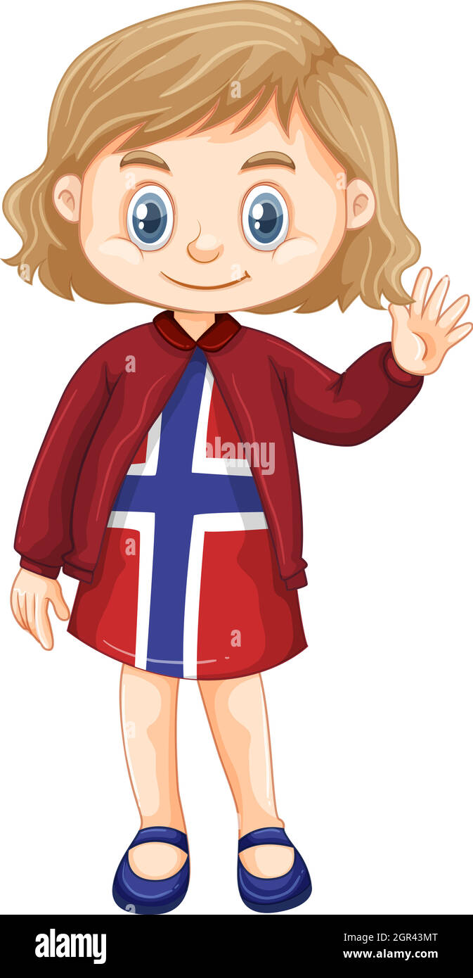 Norway girl costume Stock Vector Images - Alamy