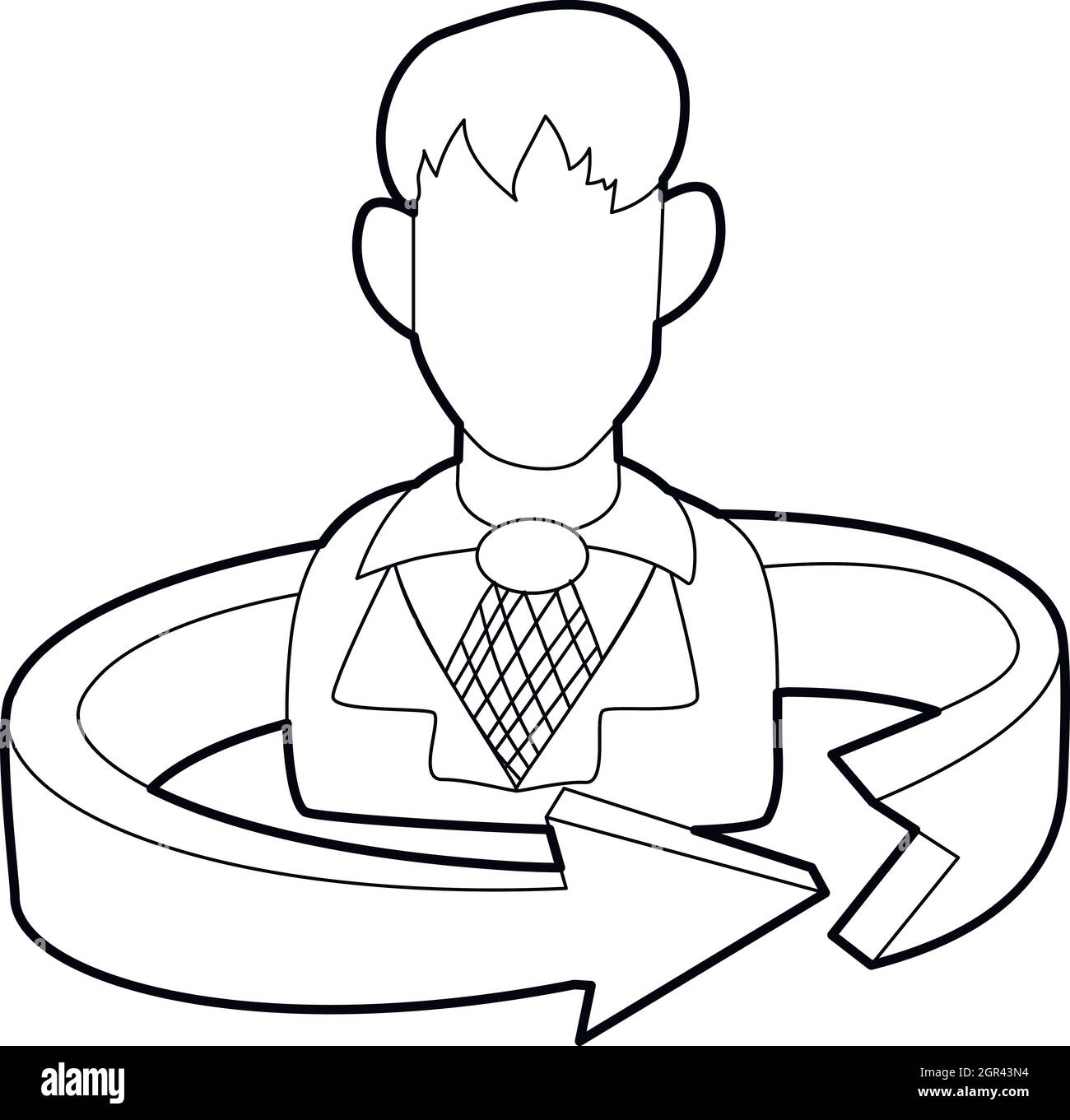 Circle around arrow Stock Vector Images - Alamy