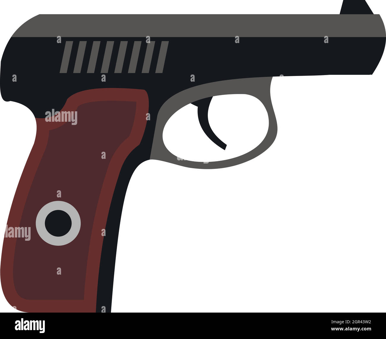 Gun barrel automatic Stock Vector Images - Alamy