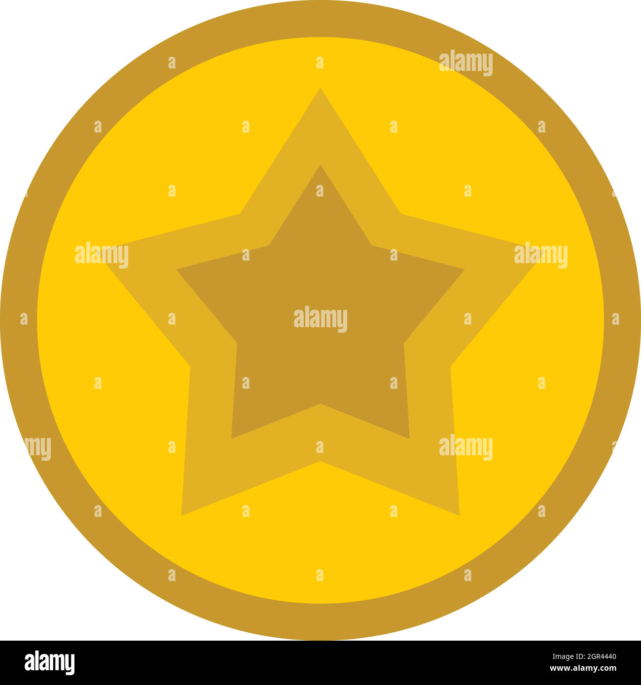 Golden star icon, flat style Stock Vector Image & Art - Alamy