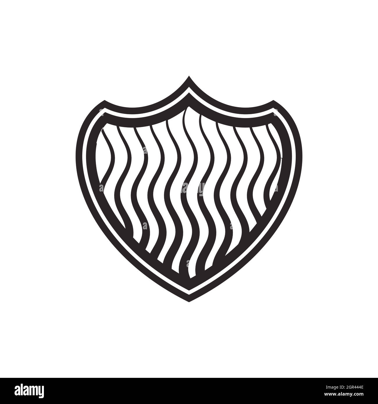 Striped shield icon, simple style Stock Vector Image & Art - Alamy