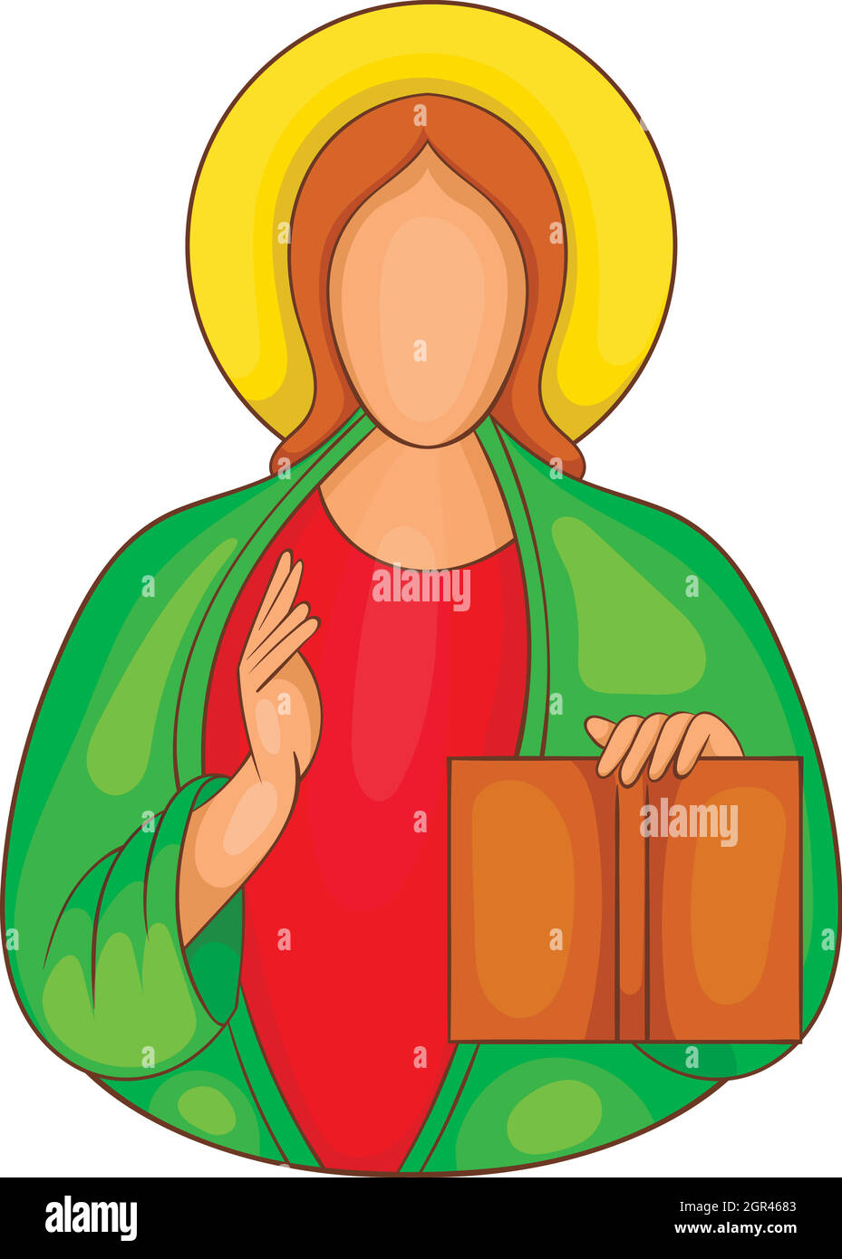 Jesus icon in cartoon style Stock Vector Image & Art - Alamy
