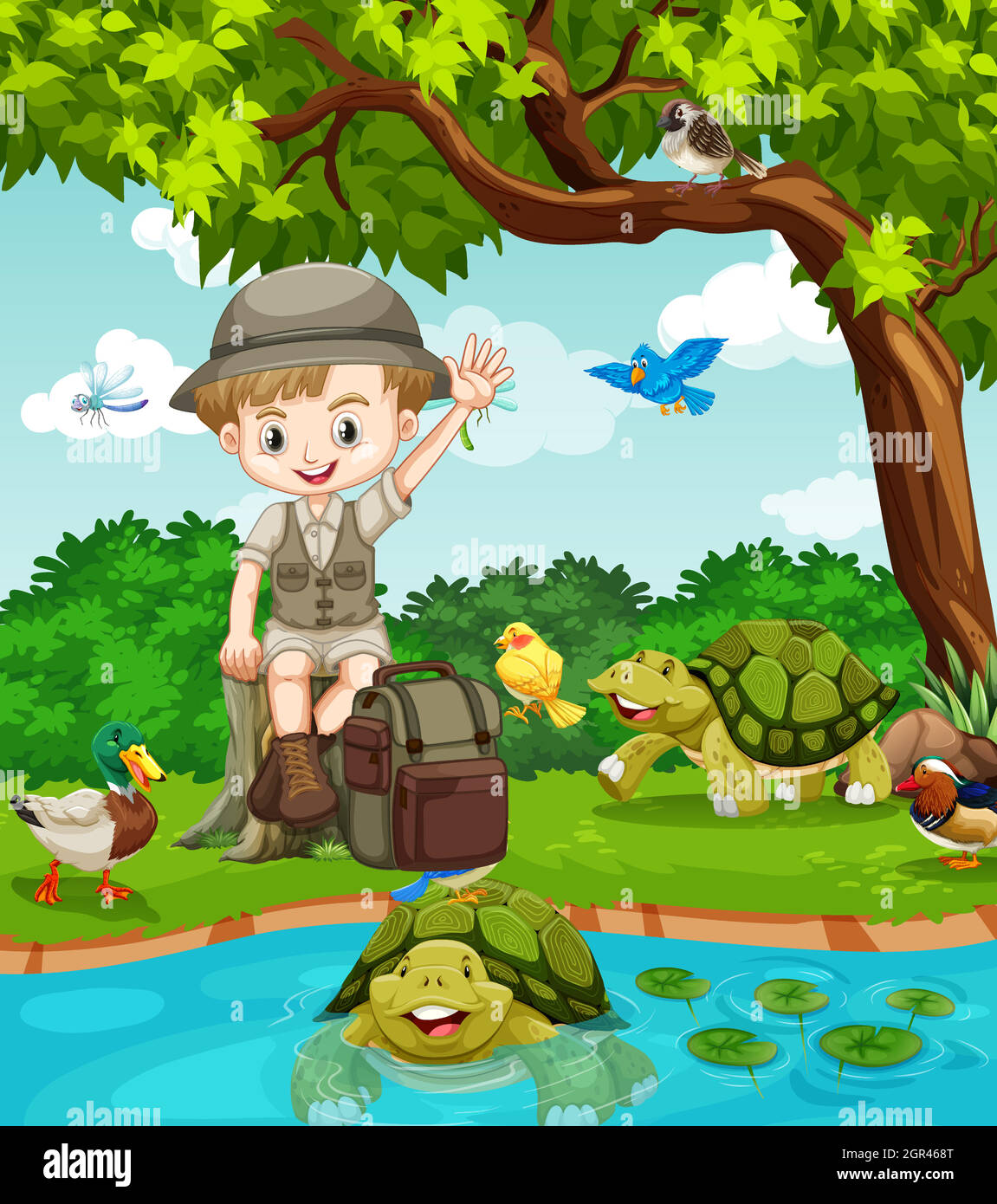 Cute Boy Scout In Nature Background Stock Vector Image Art Alamy cute-boy-scout-in-nature-background-stock-vector-image-art-alamy