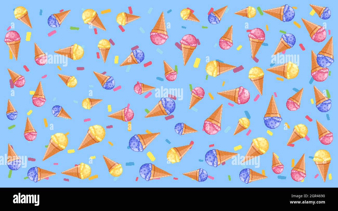 Ice cream repeating pattern Stock Vector Images - Alamy