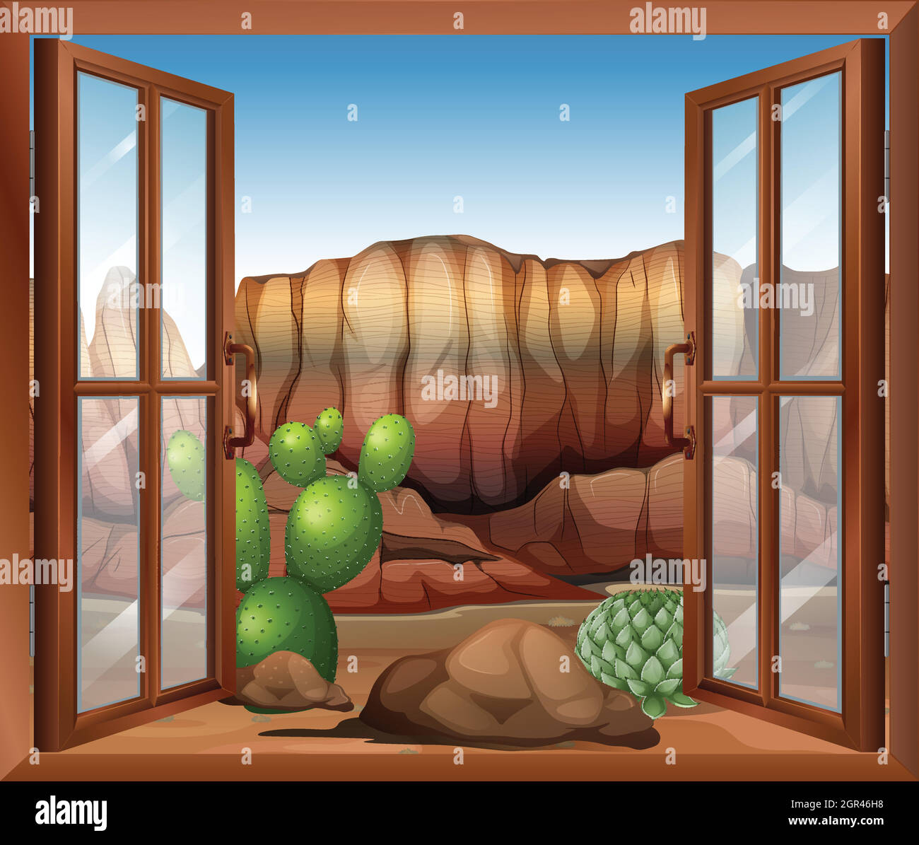 Open sky desert Stock Vector Images - Alamy