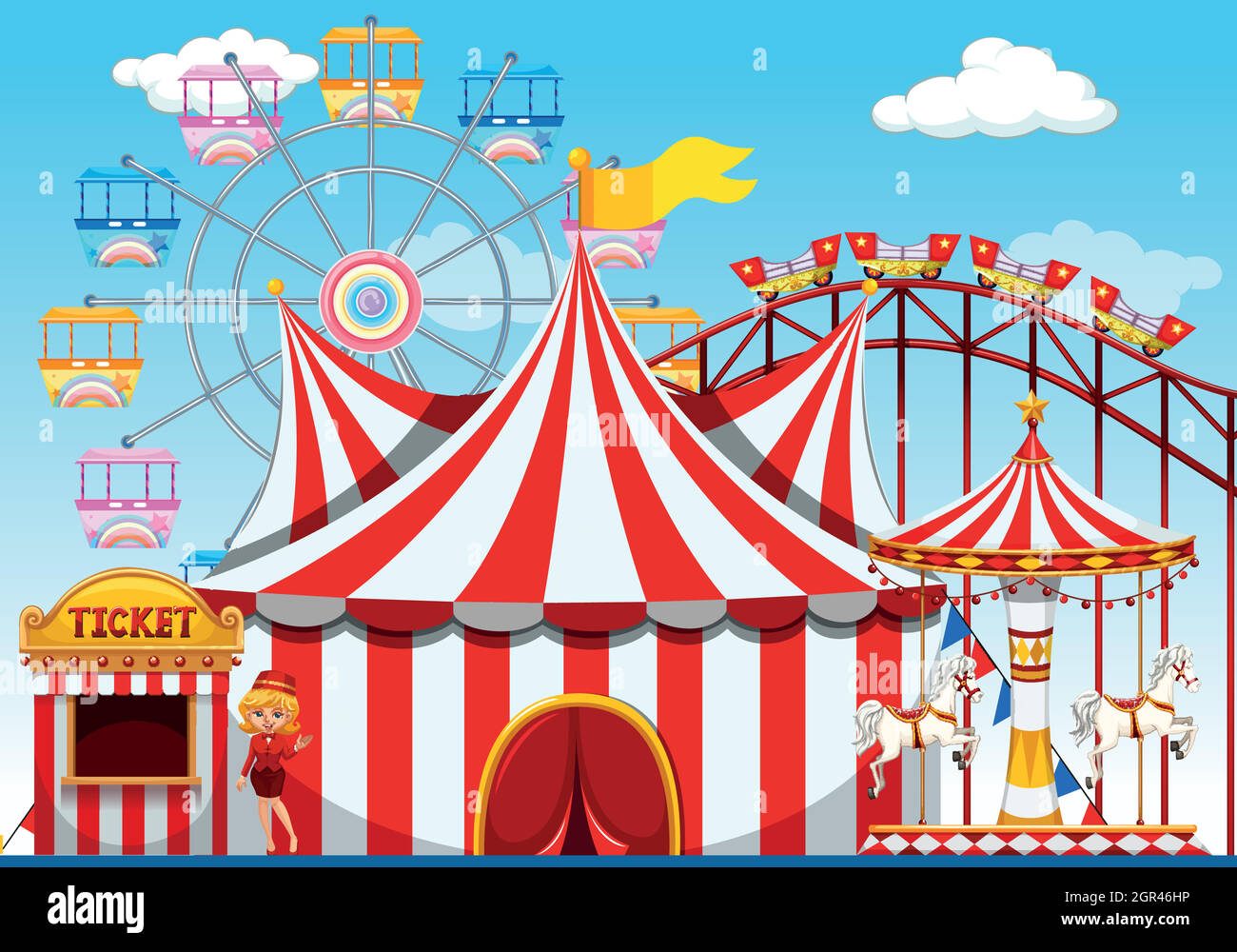 Theme park background hi-res stock photography and images - Alamy