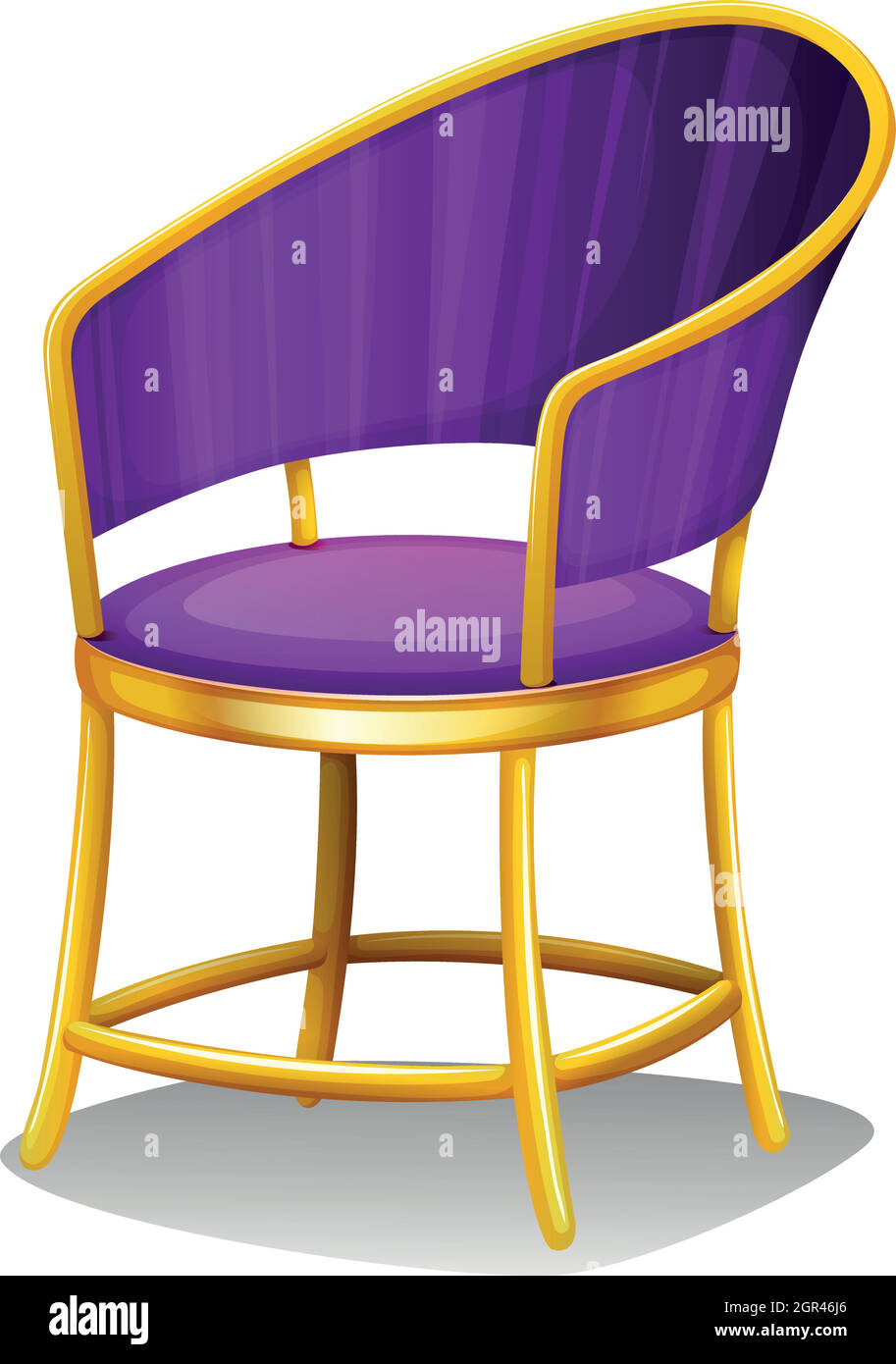 Golden chair Stock Vector Images - Alamy