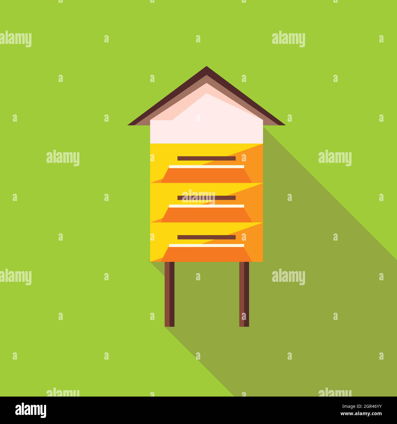 Beehive icon, flat style Stock Vector Image & Art - Alamy