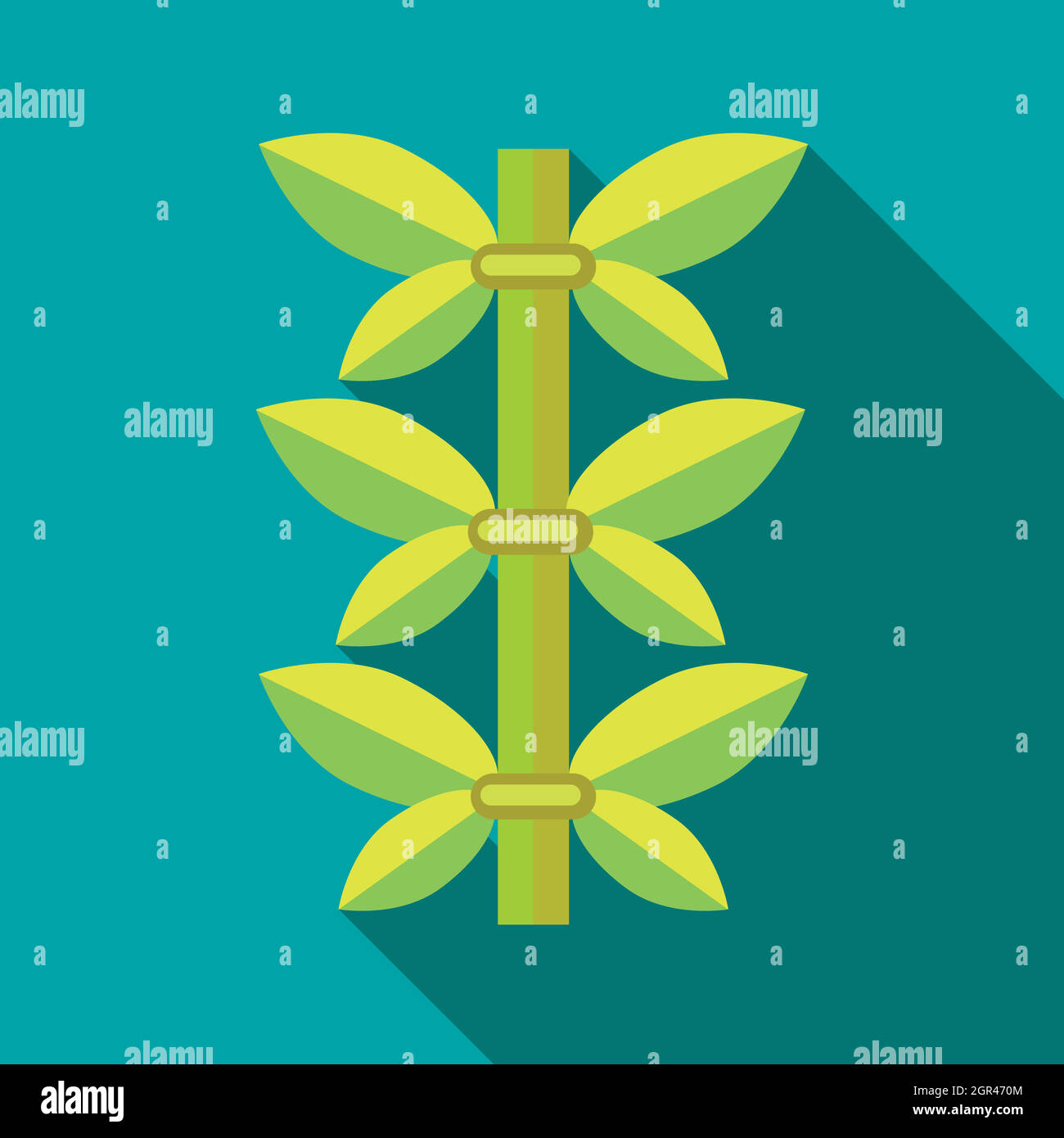 Bamboo plant icon flat Stock Vector Images - Alamy