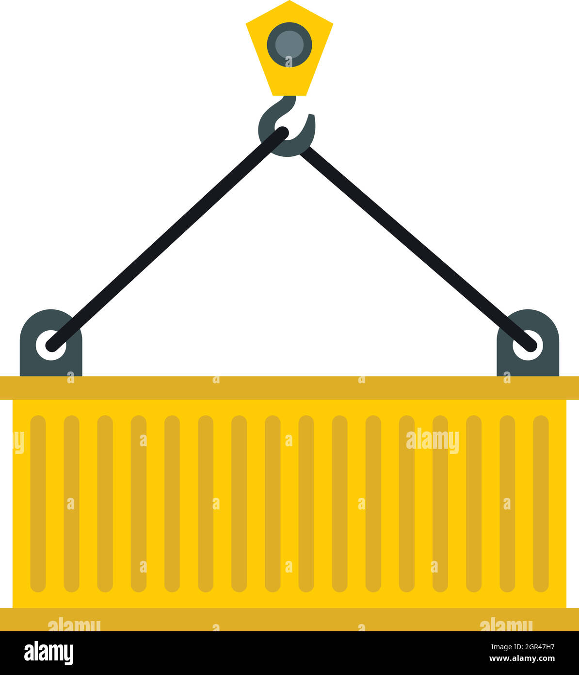 Crane with load icon, flat style Stock Vector Image & Art - Alamy