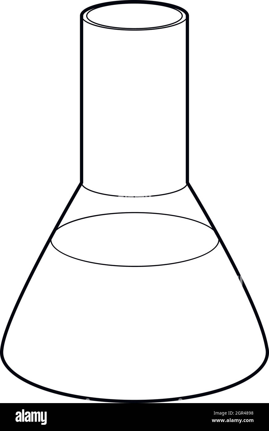 Laboratory flask icon, outline style Stock Vector Image & Art - Alamy