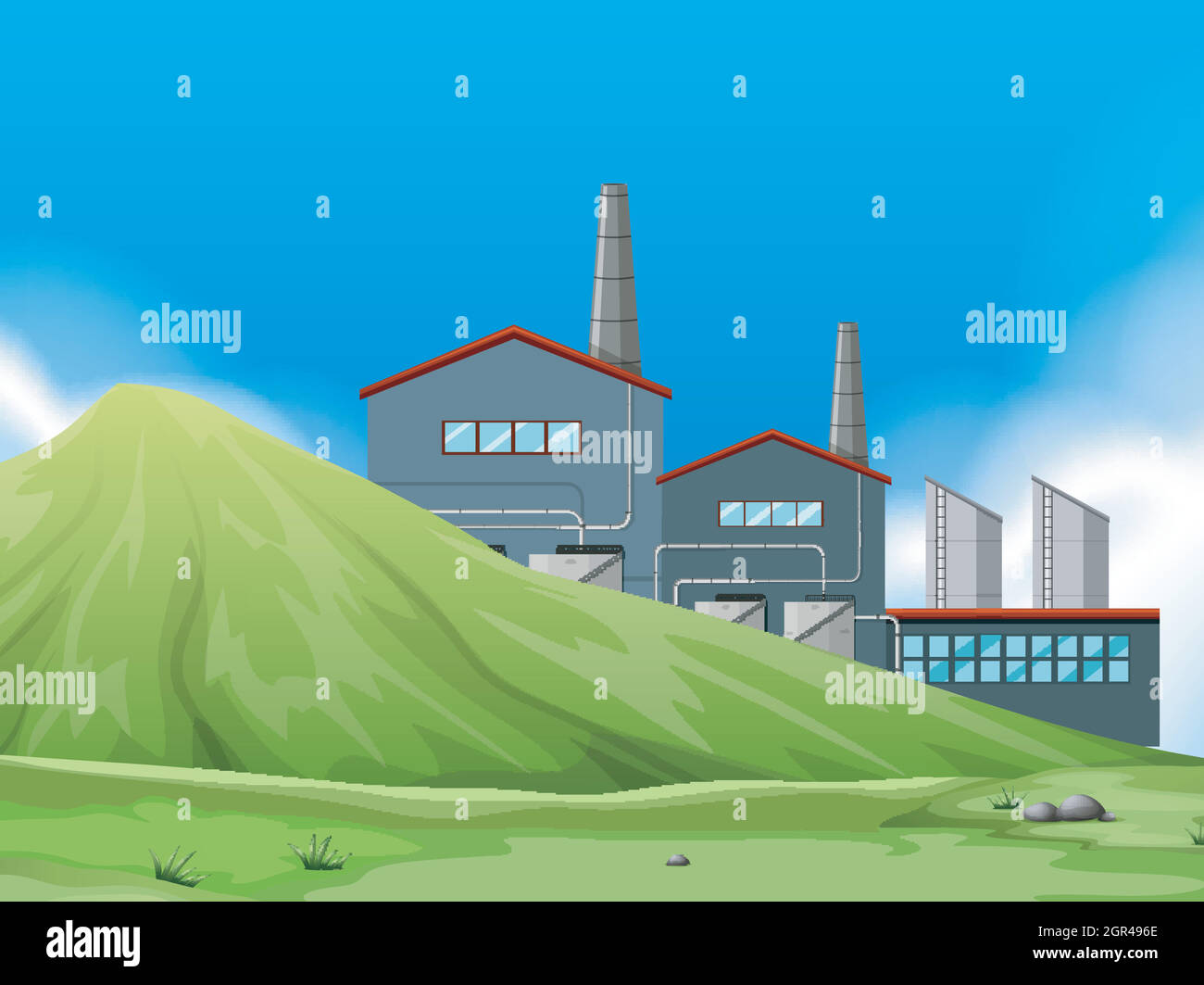 Green factory symbol Stock Vector Images - Alamy