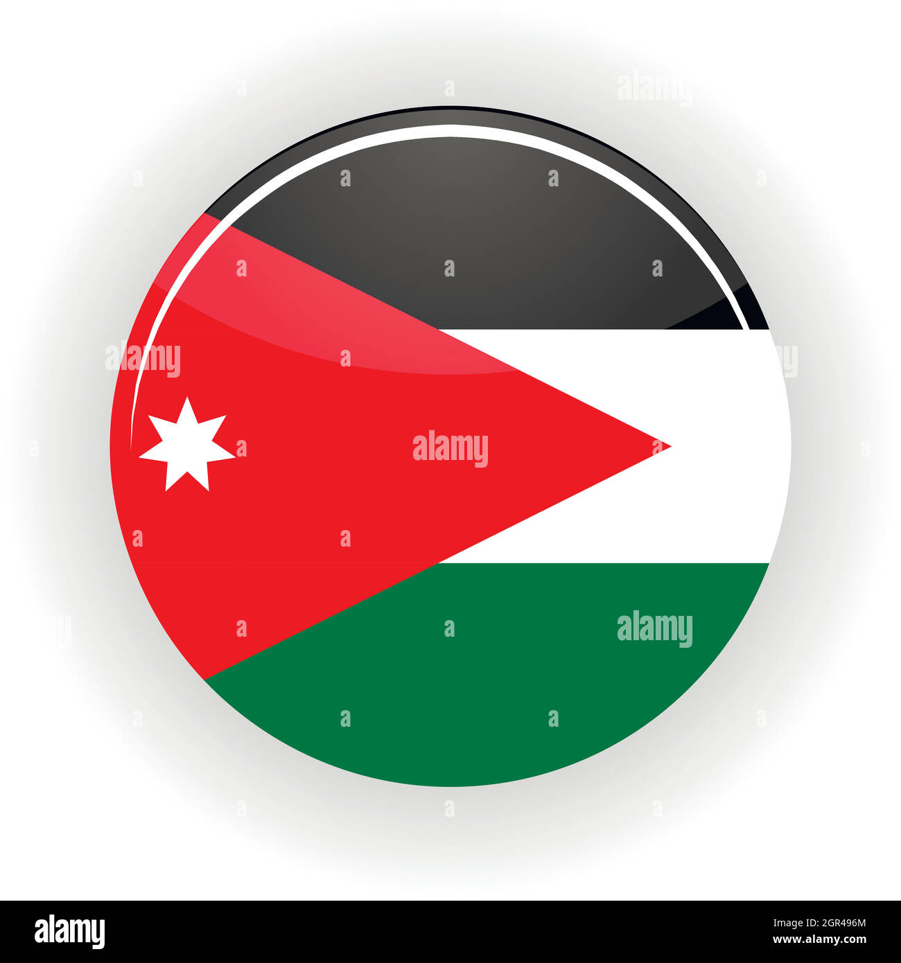 Jordan round circle flag Stock Vector Images - Alamy
