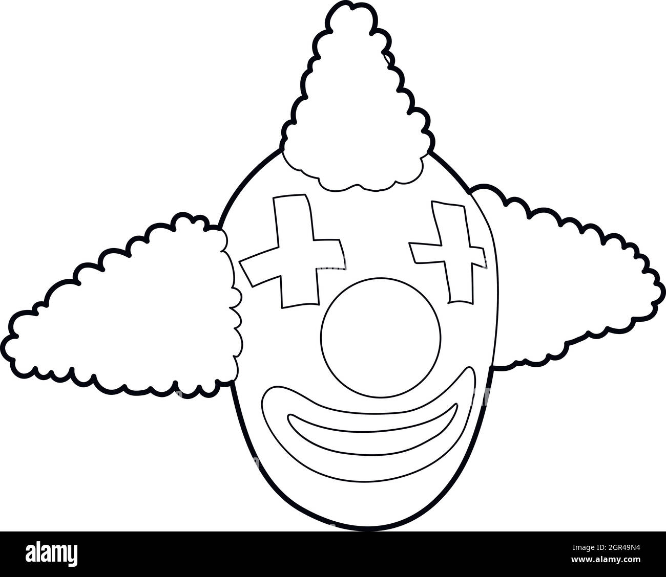 Head clown icon, outline style Stock Vector Image & Art - Alamy