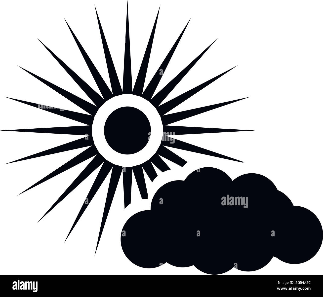 Natural cloud sun vector Cut Out Stock Images & Pictures - Alamy