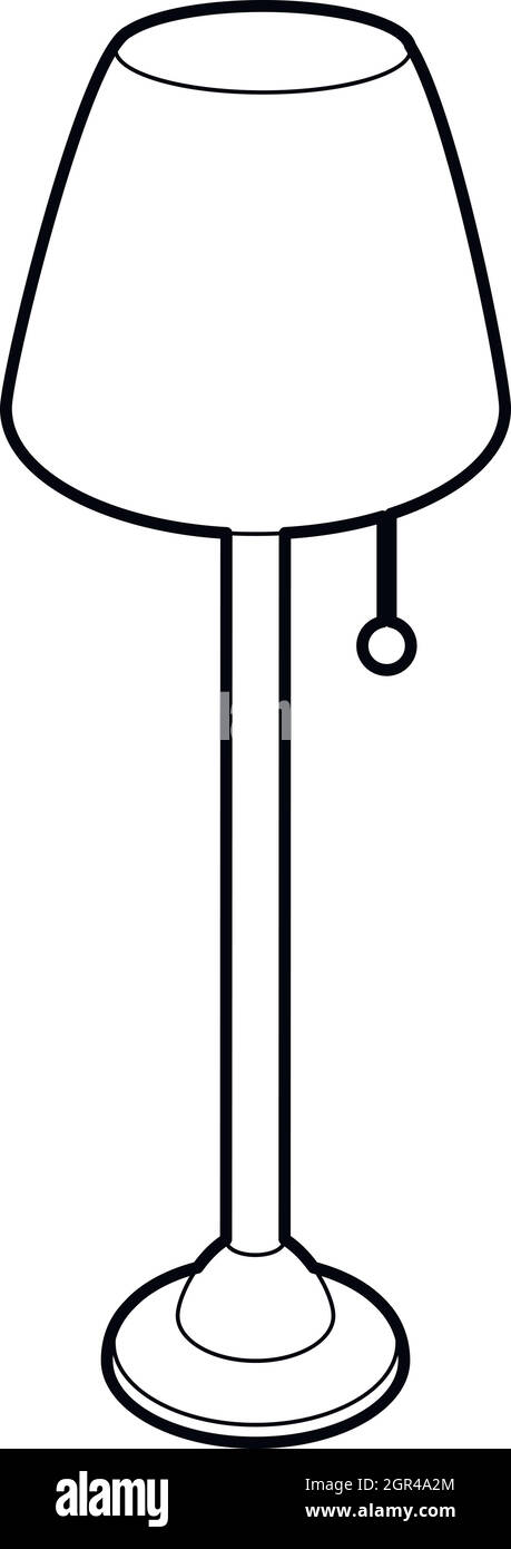 Long floor lamp icon, outline style Stock Vector Image & Art - Alamy