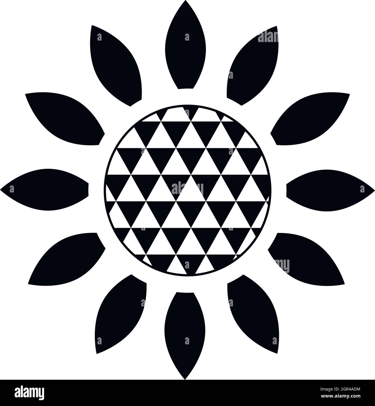 Sunflower icon in simple style Stock Vector Image & Art - Alamy