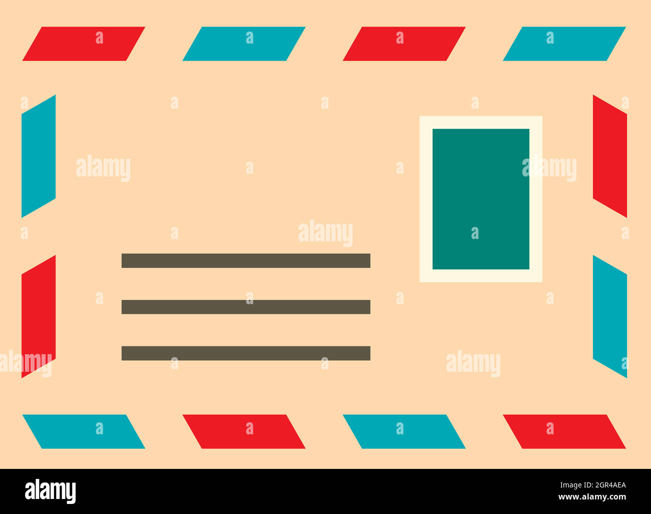 Envelope with stamp icon, flat style Stock Vector Image & Art - Alamy