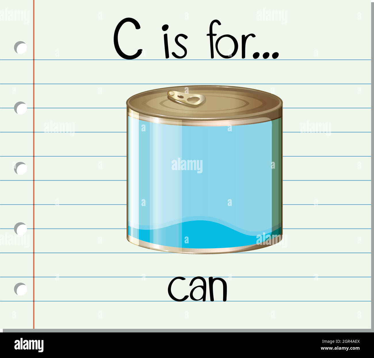 Flashcard letter C is for can Stock Vector Image & Art - Alamy