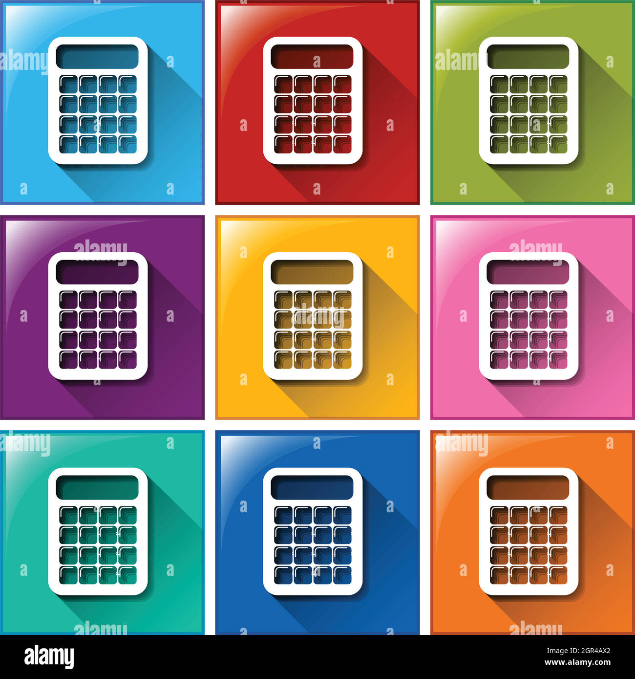 Buttons with calculators Stock Vector Image & Art - Alamy