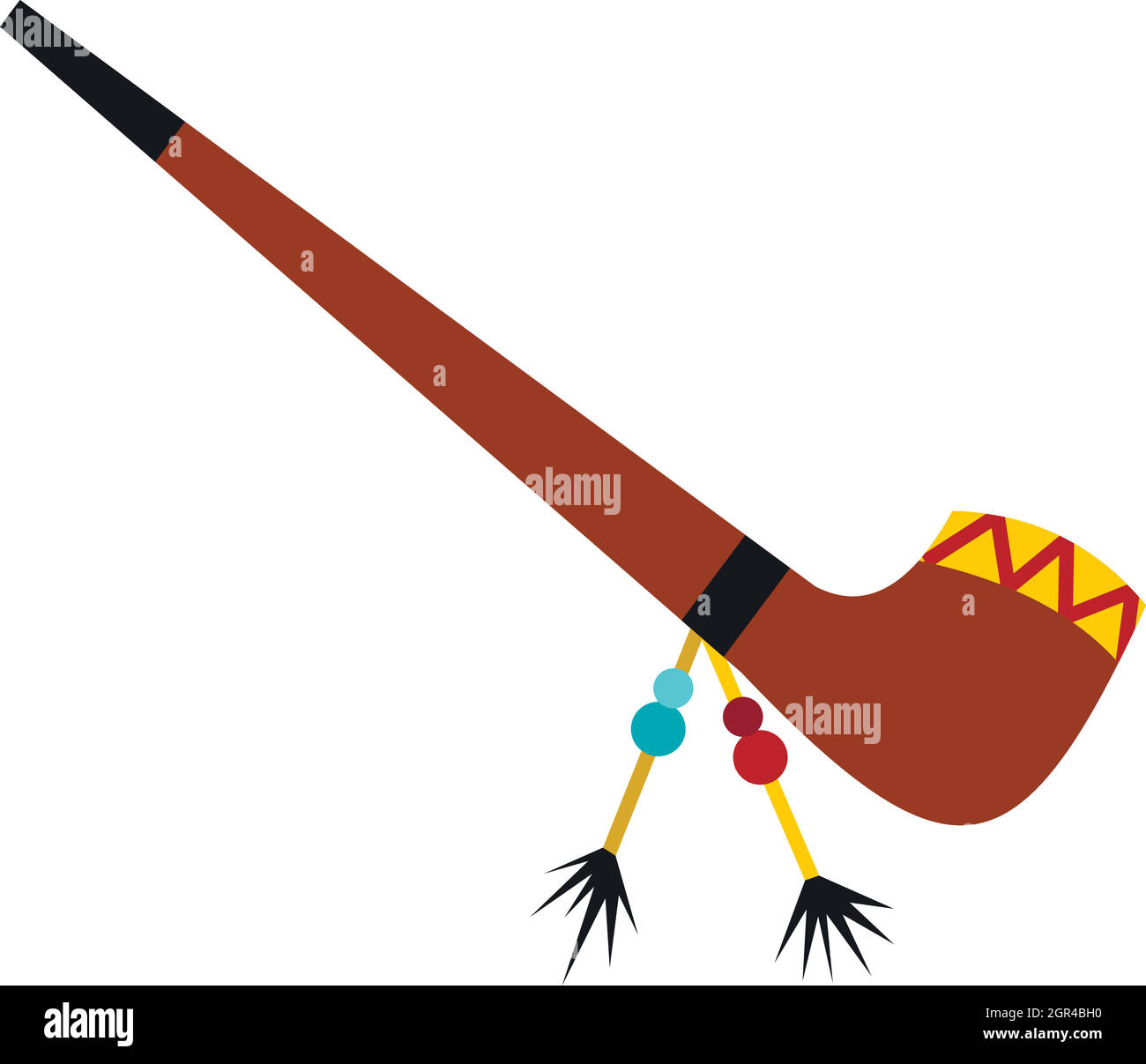 Traditional Indian smoking pipe of peace icon Stock Vector Image & Art ...