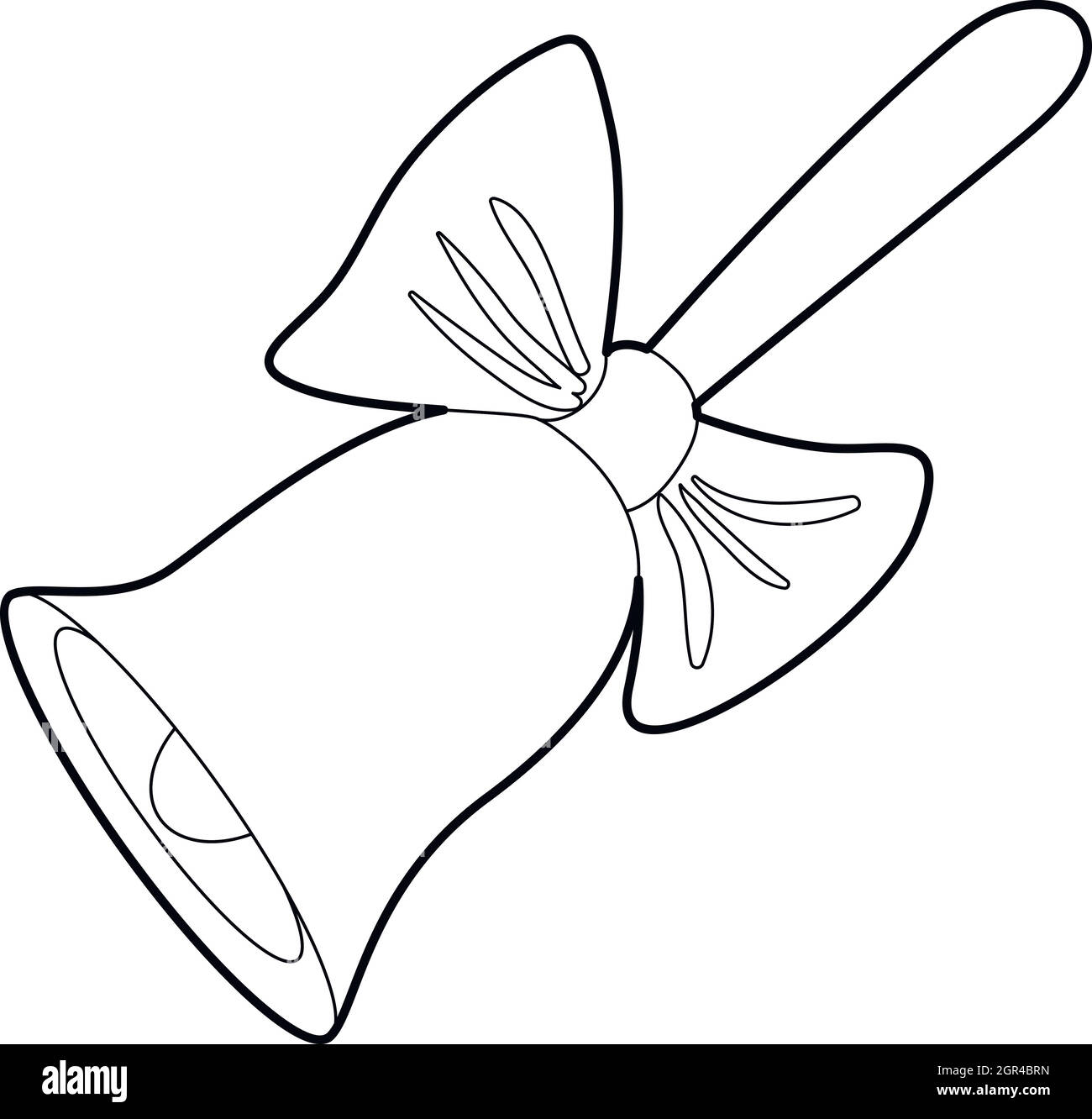 Bell icon, outline style Stock Vector Image & Art - Alamy