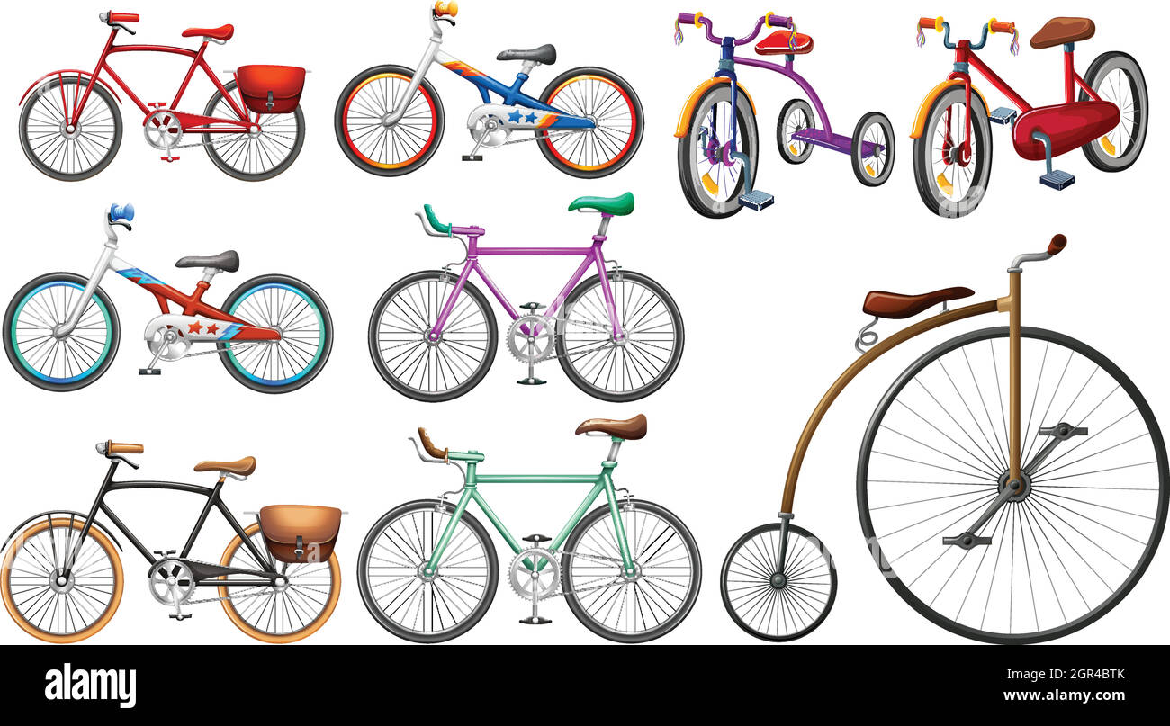 Set bike scooter Cut Out Stock Images & Pictures - Alamy