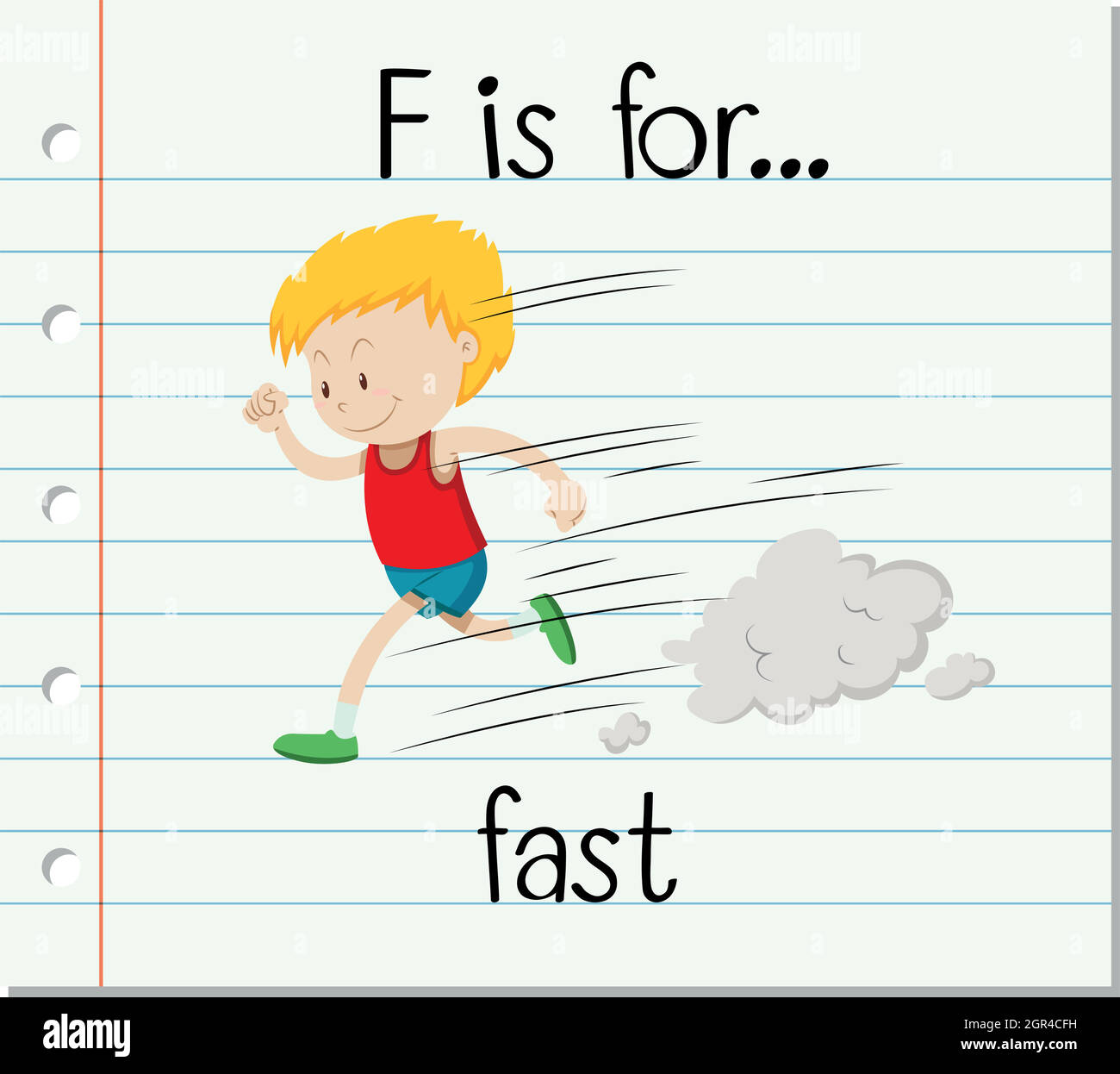 Flashcard letter F is for fast Stock Vector Image & Art - Alamy