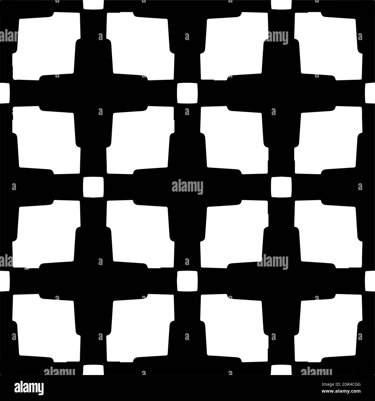 Seamless vector pattern in geometric ornamental style. Black pattern ...