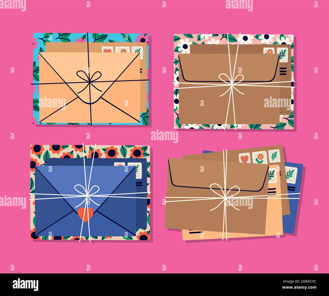 four envelopes pack Stock Vector Image & Art - Alamy