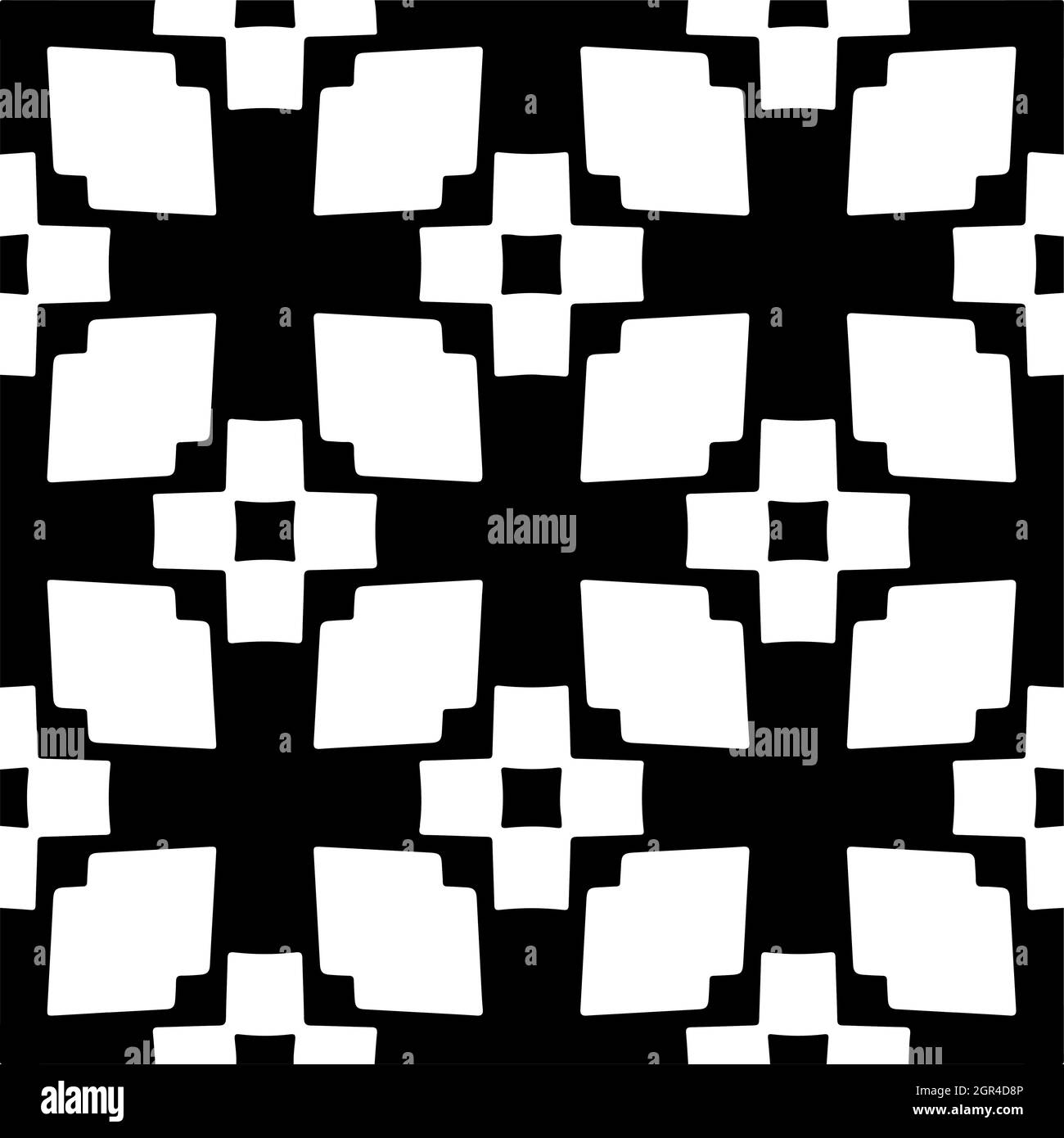 Seamless vector pattern in geometric ornamental style. Black pattern ...