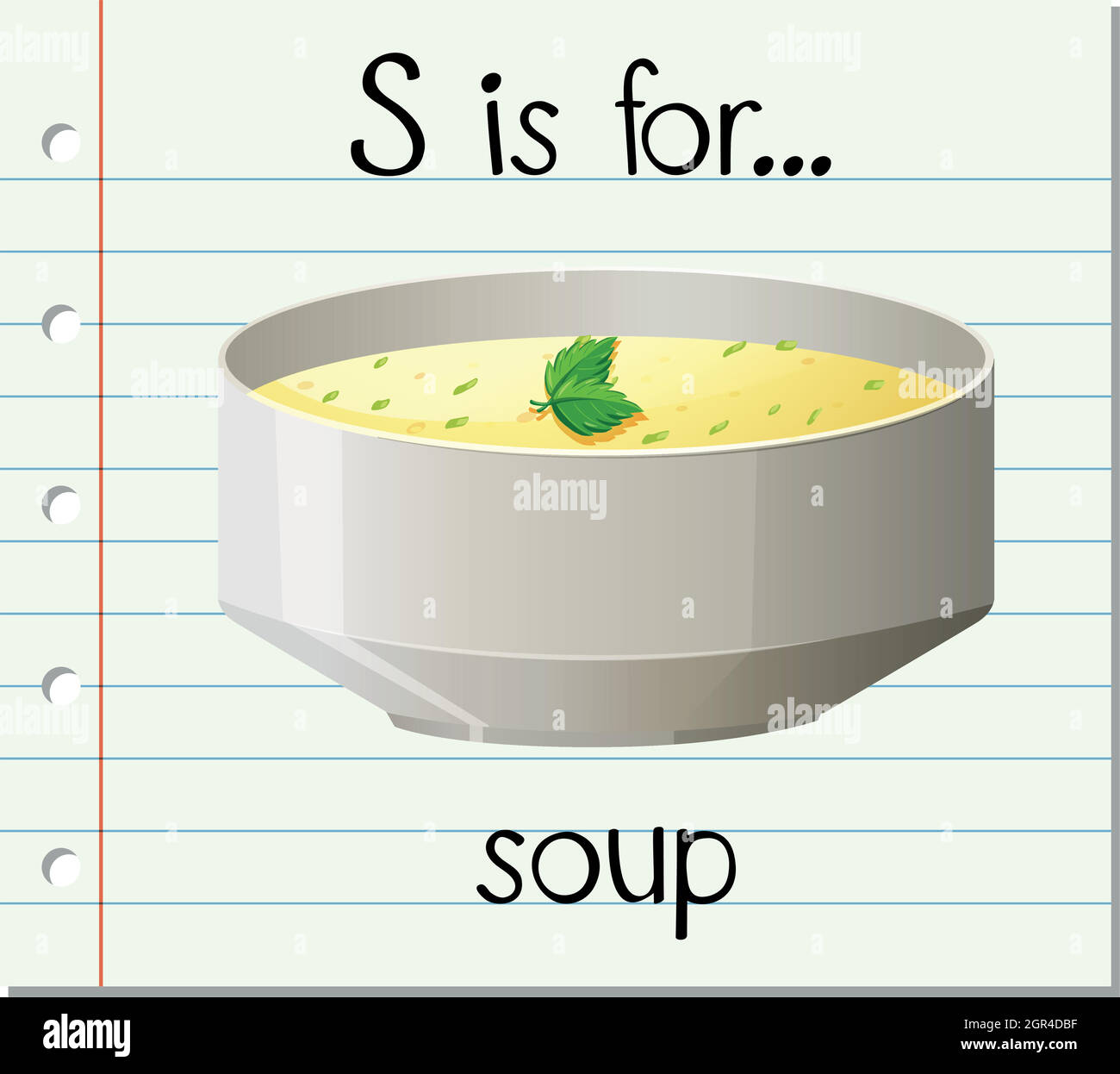 Flashcard letter S is for soup Stock Vector Image & Art - Alamy