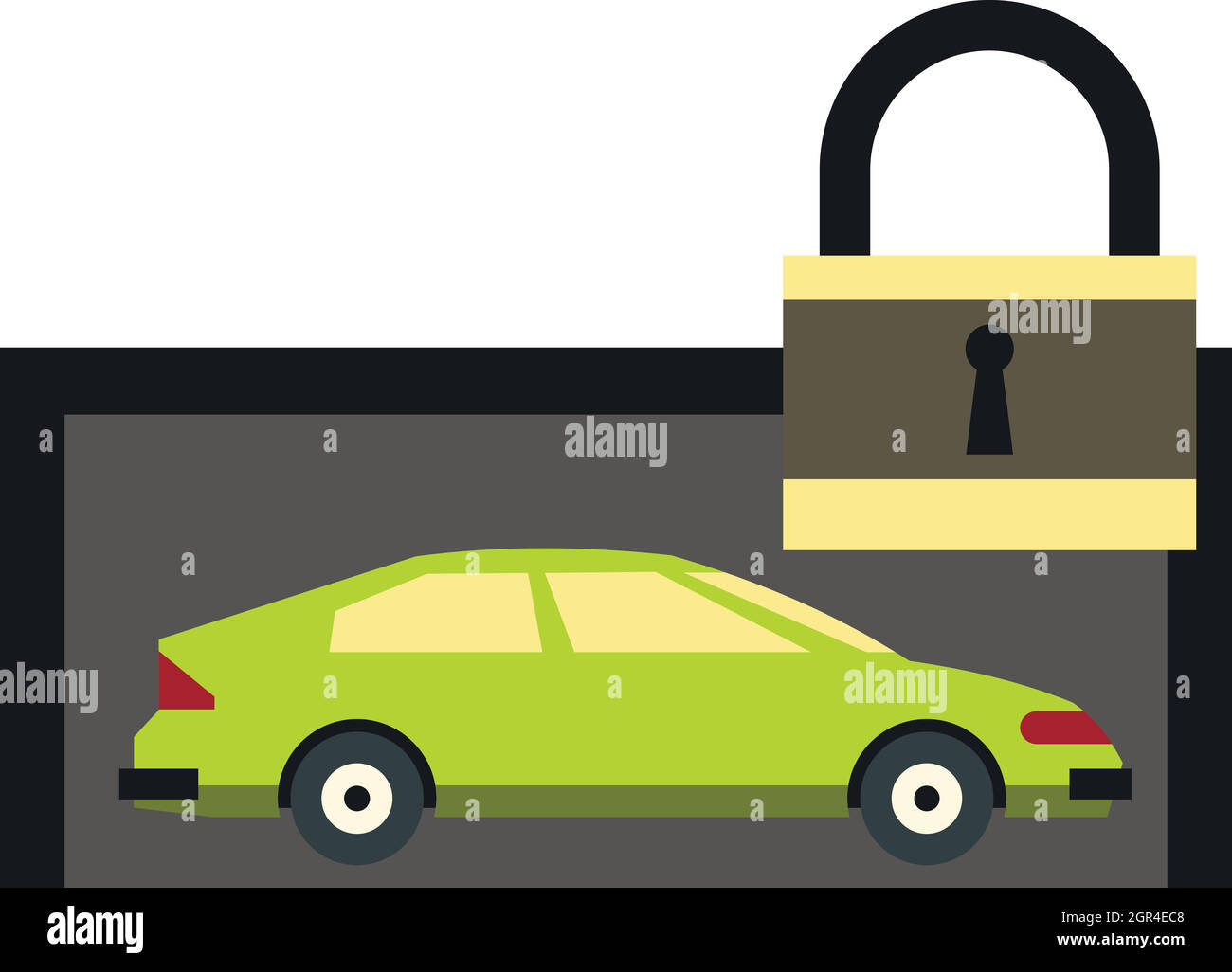 Accident protection concept car Stock Vector Images - Alamy