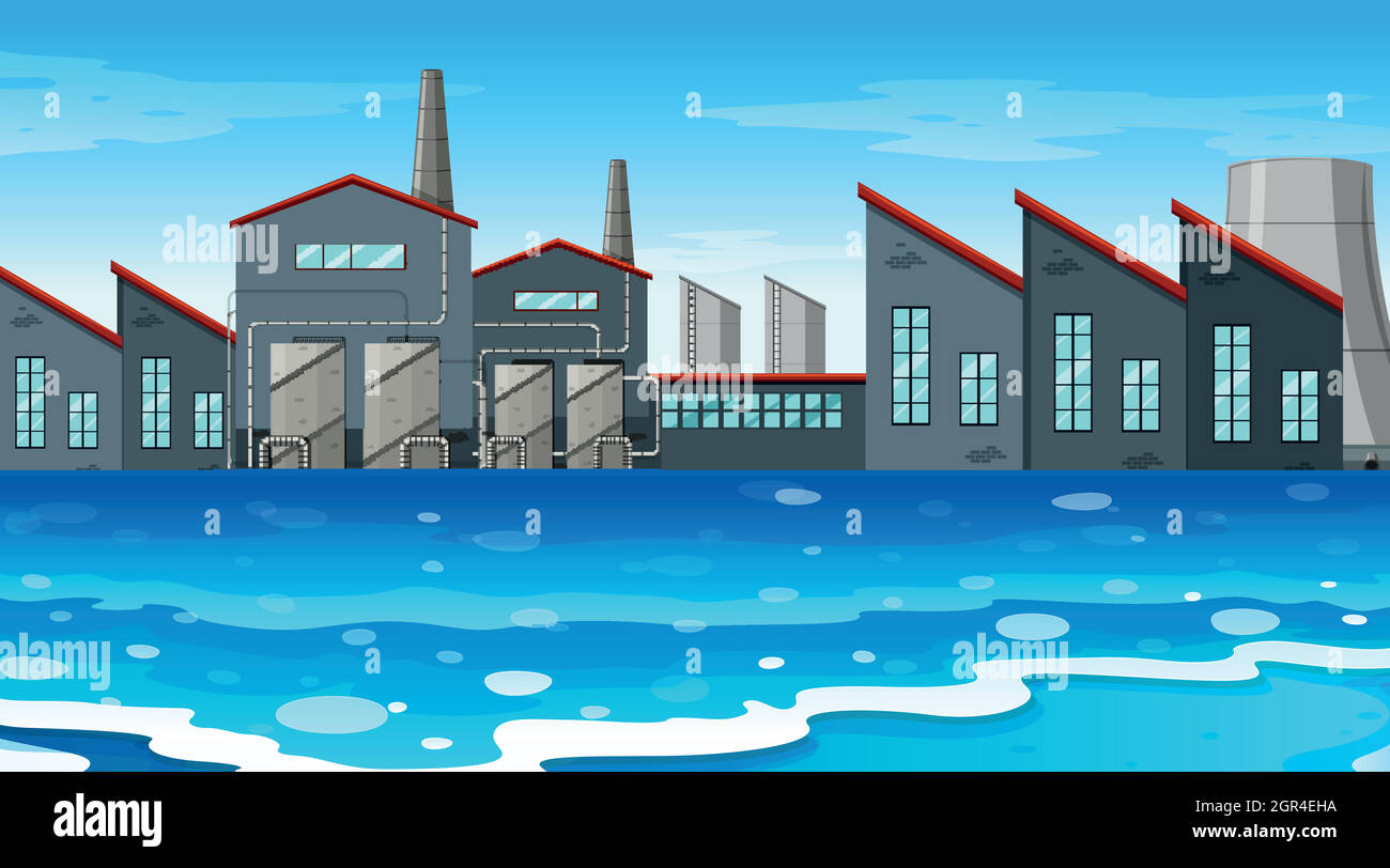 An urban factory scene Stock Vector Image & Art - Alamy