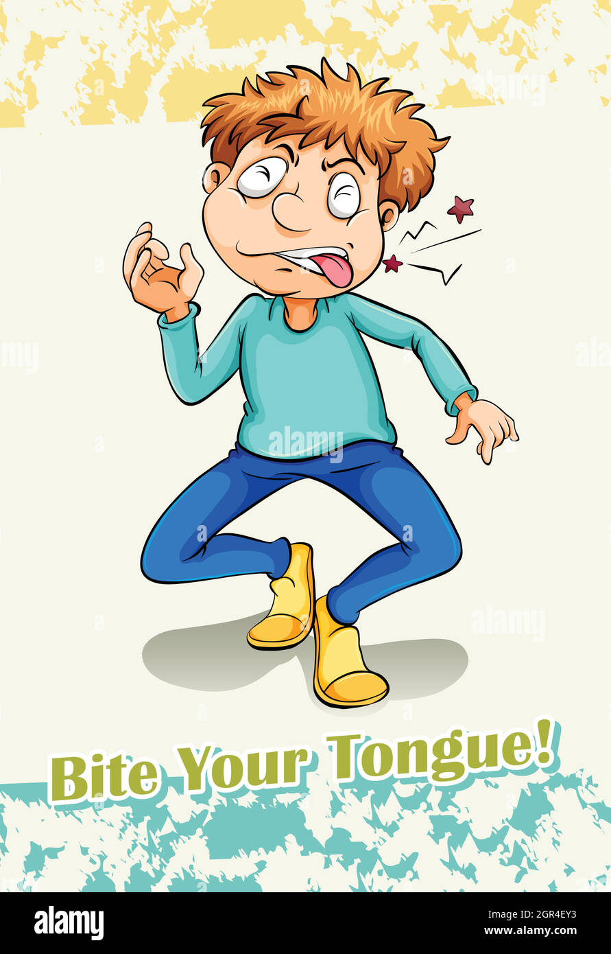 Old man biting Stock Vector Images - Alamy