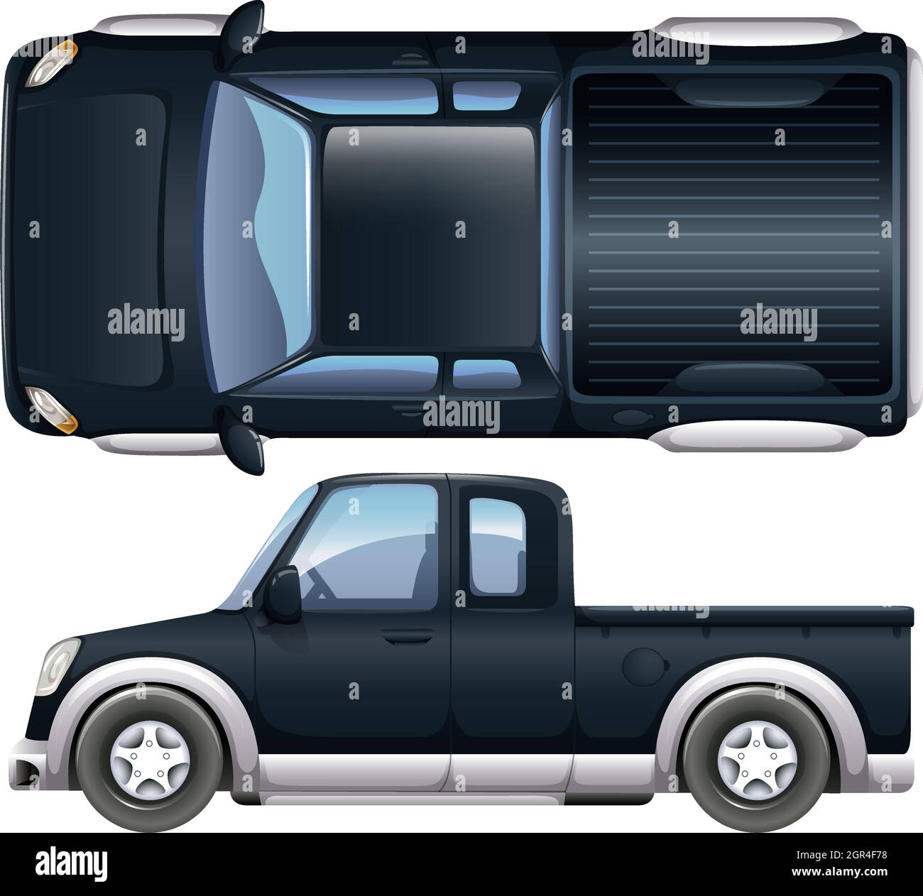 Black ute Stock Vector Images - Alamy