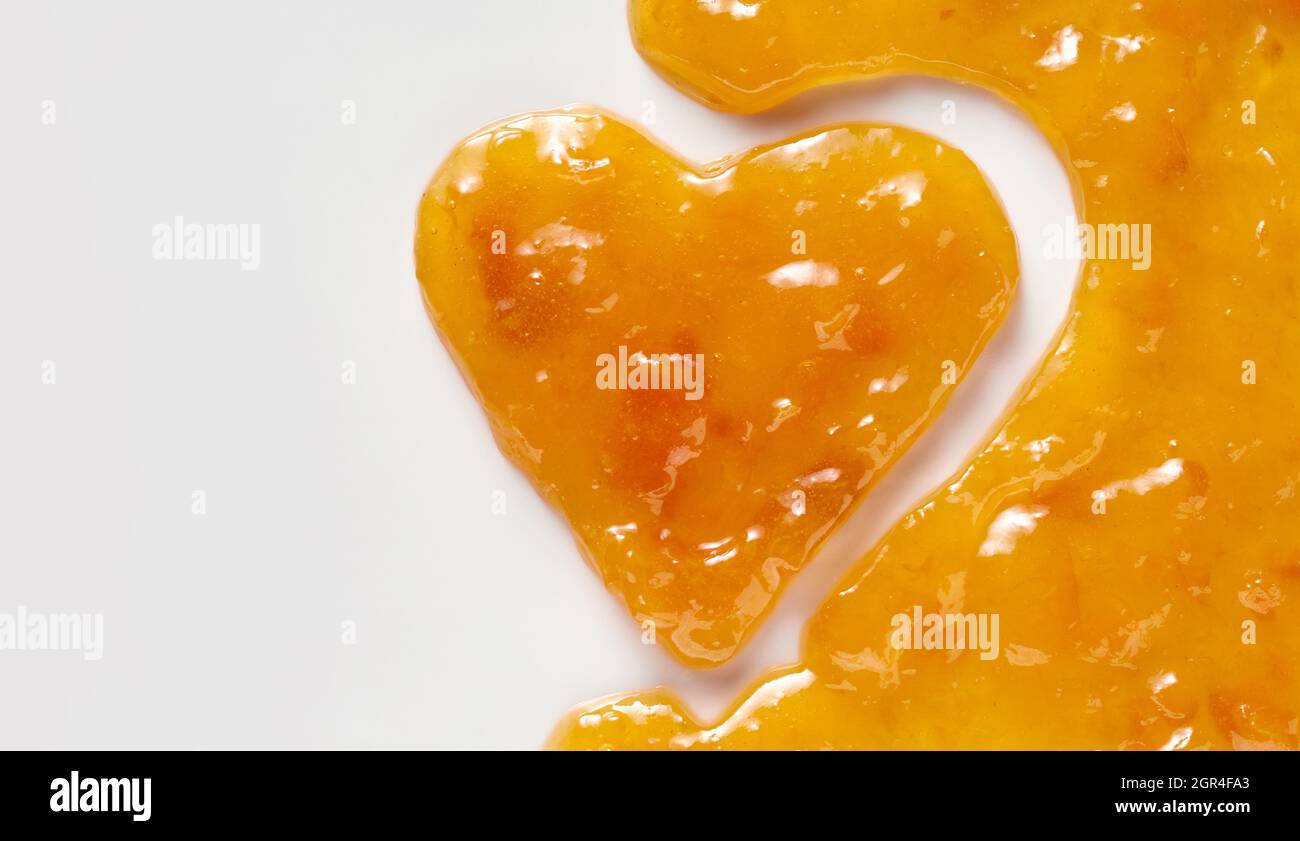 Top view of a delicious apricot jam texture Stock Photo - Alamy