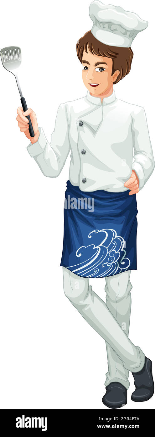 A Chef on White Background Stock Vector Image & Art - Alamy