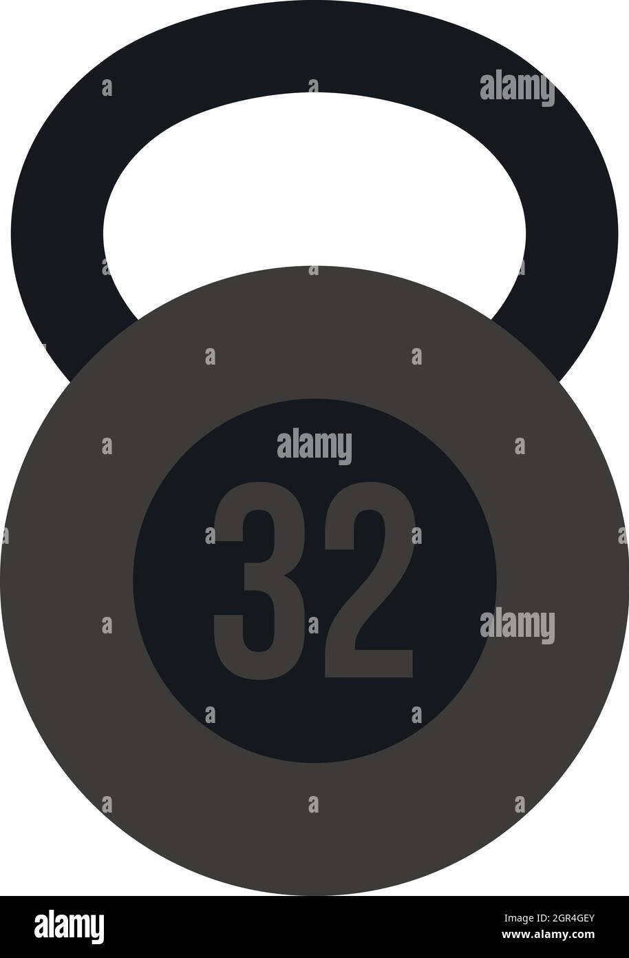 Kettlebell icon in flat style Stock Vector Image & Art - Alamy