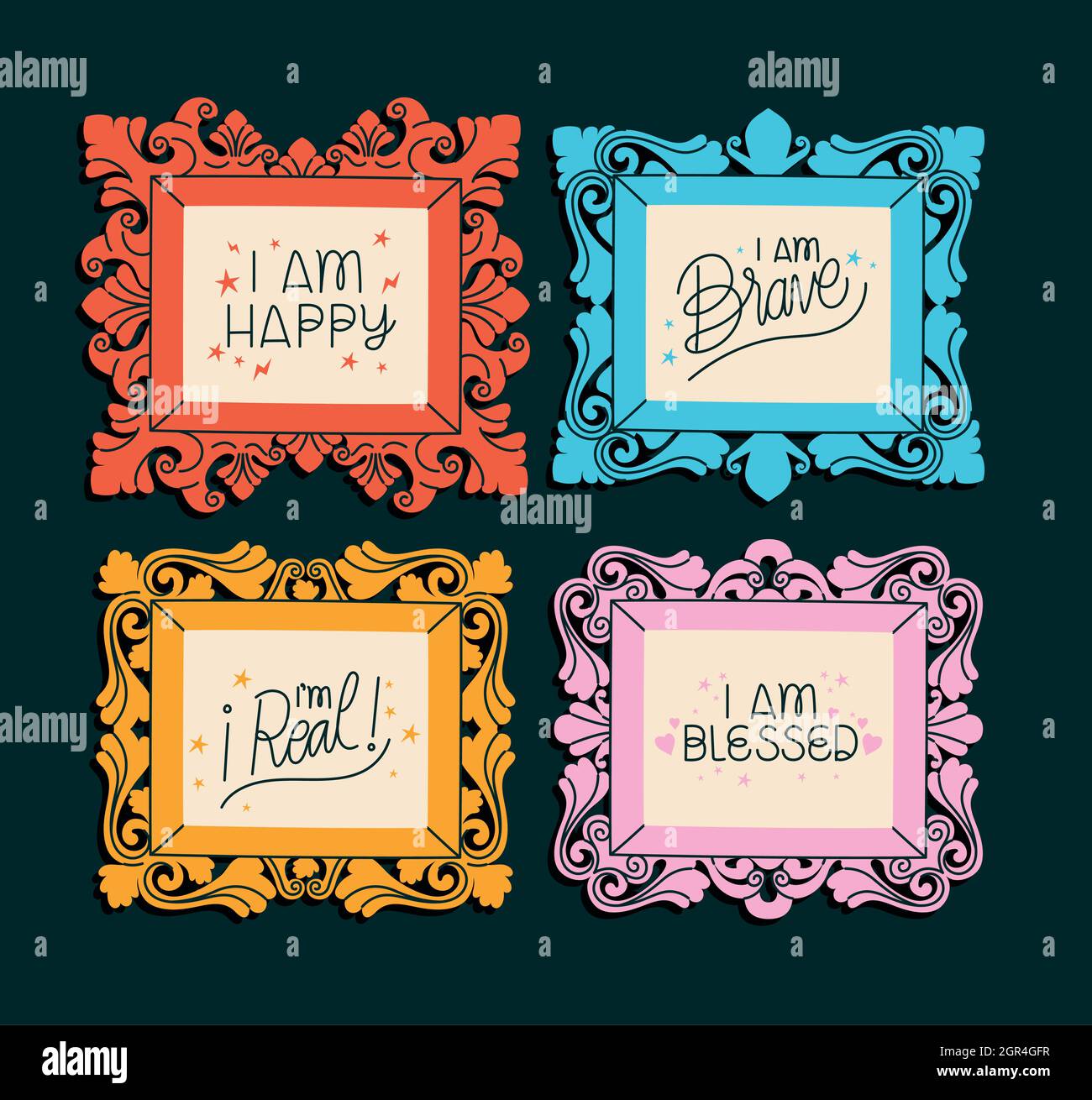 Positive statements Stock Vector Images - Alamy