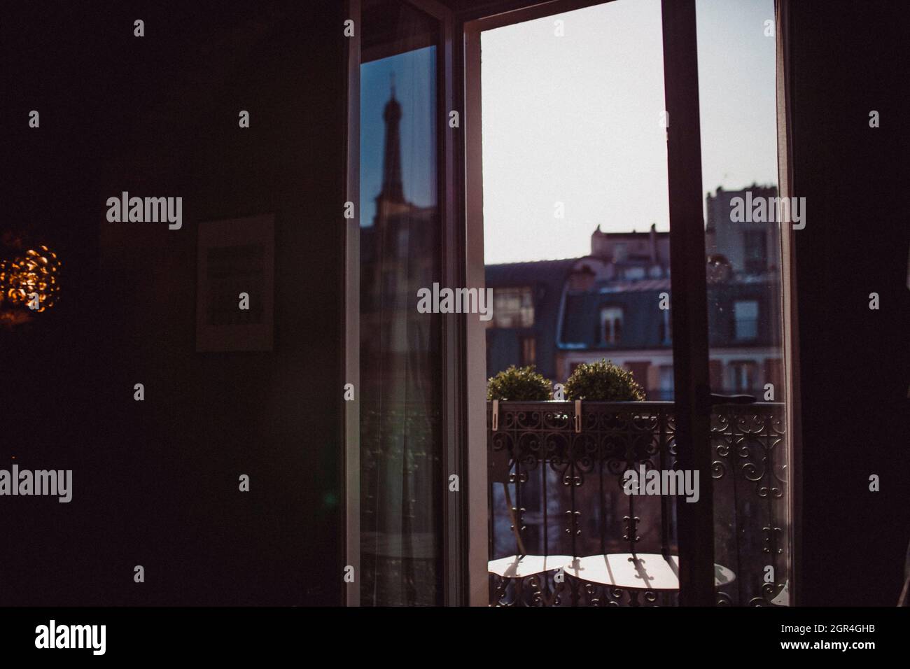 Eiffel tower through glass hi-res stock photography and images - Alamy