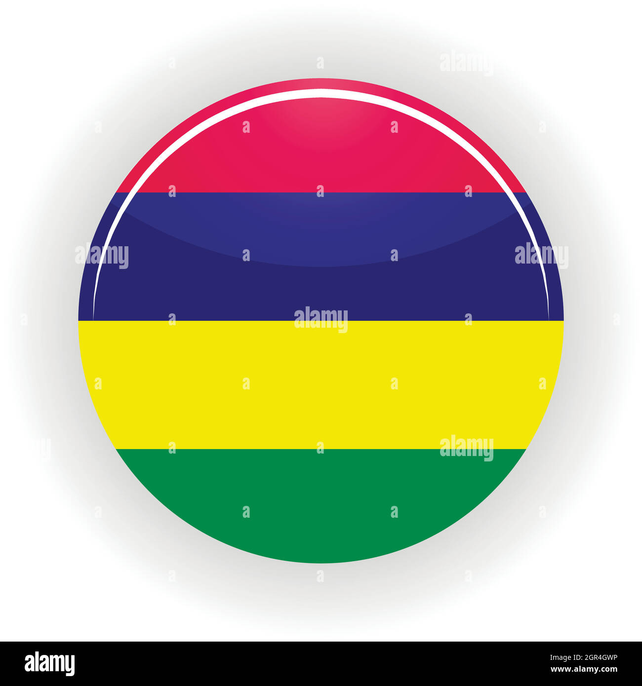 Mauritius round circle flag Stock Vector Images - Alamy