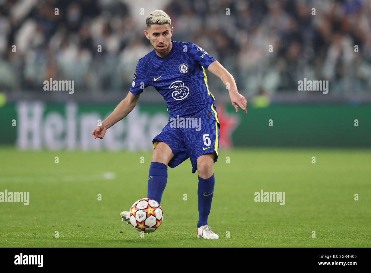 Turin, Italy. 29th Sep, 2021. Jorginho of Chelsea FC during the UEFA ...